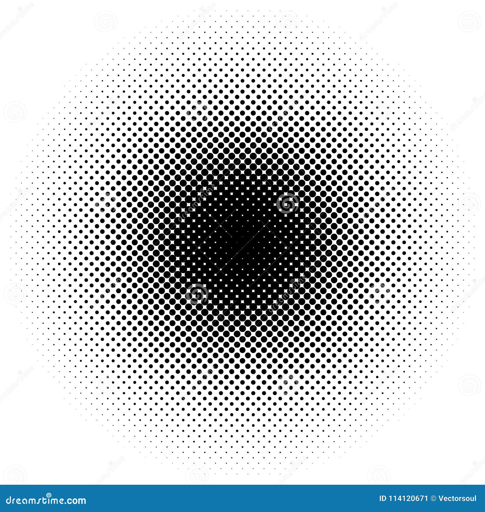 Halftone Element. Abstract Geometric Graphic with Half-tone Pattern ...