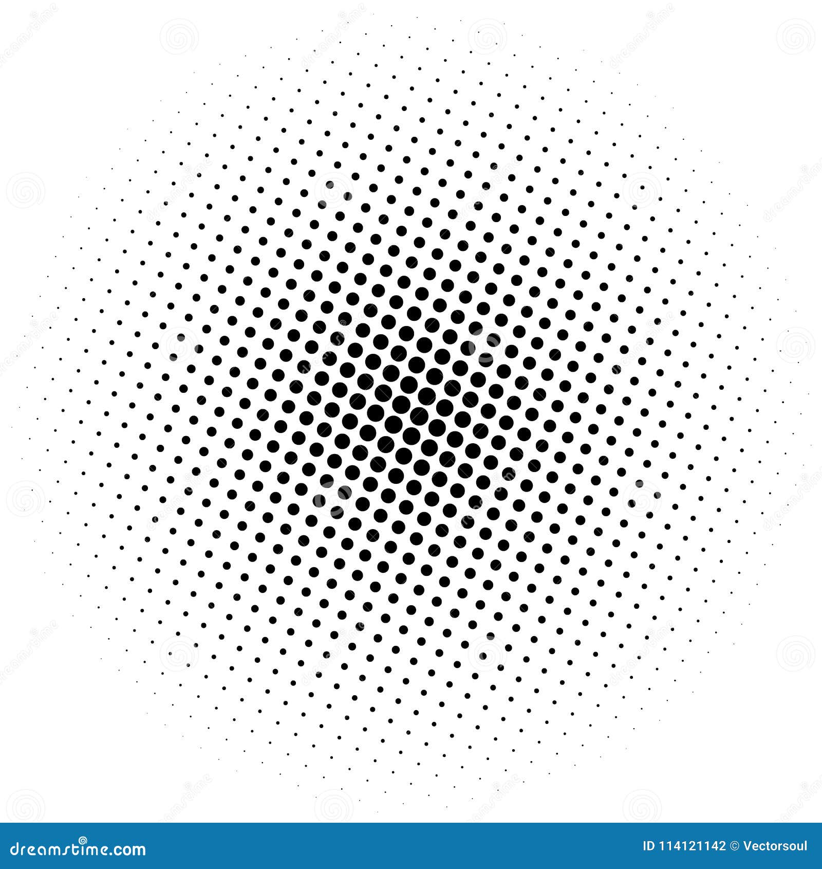 Halftone Element. Abstract Geometric Graphic with Half-tone Pattern ...