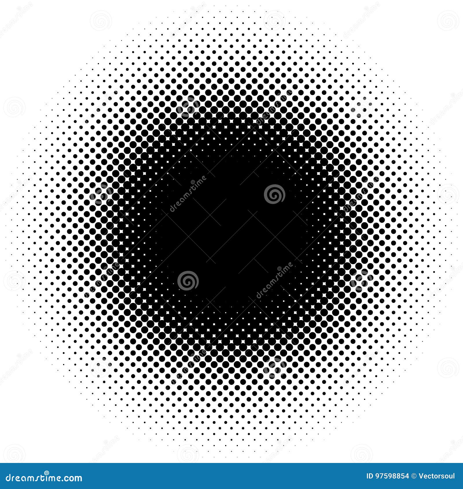 Halftone Element, Circular Halftone Pattern. Specks, Halftone Ci Stock ...