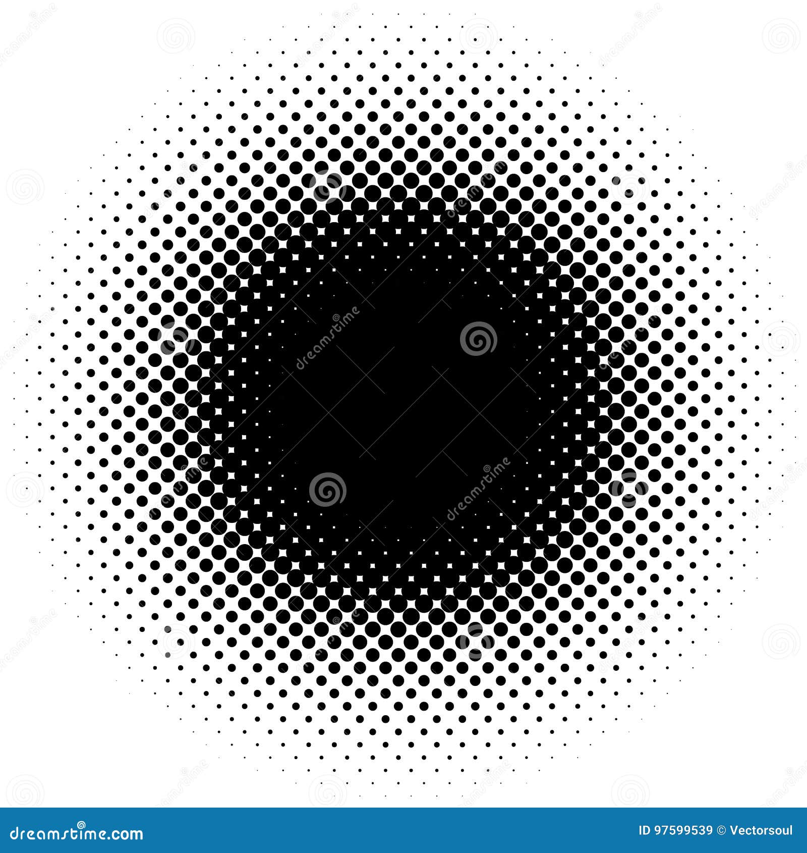 Halftone Element, Circular Halftone Pattern. Specks, Halftone Ci Stock ...