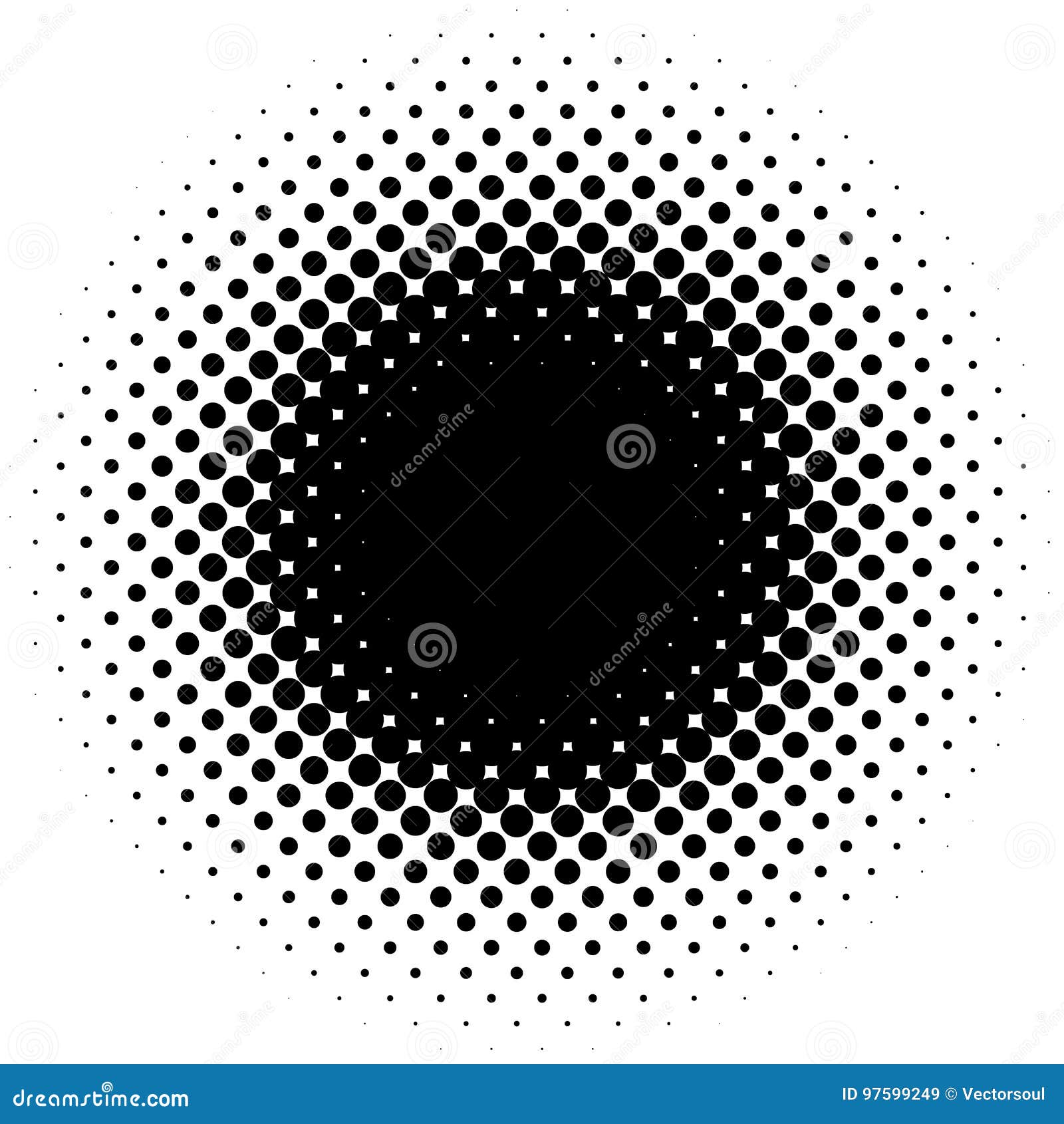 Halftone Element, Circular Halftone Pattern. Specks, Halftone Ci Stock ...