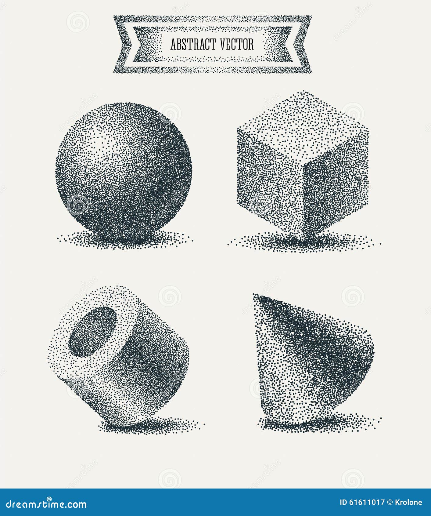 Halftone Elements with Dots. Dotwork Engraving Stock Vector ...