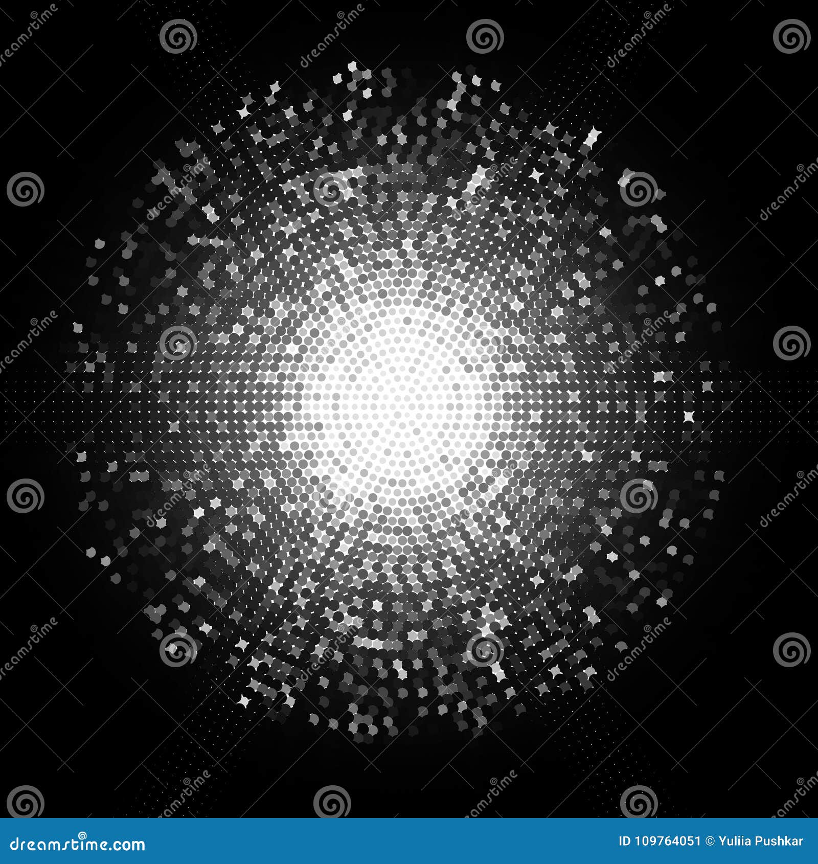 Halftone Exposure Effect. Vector Abstract Light Stock Vector ...