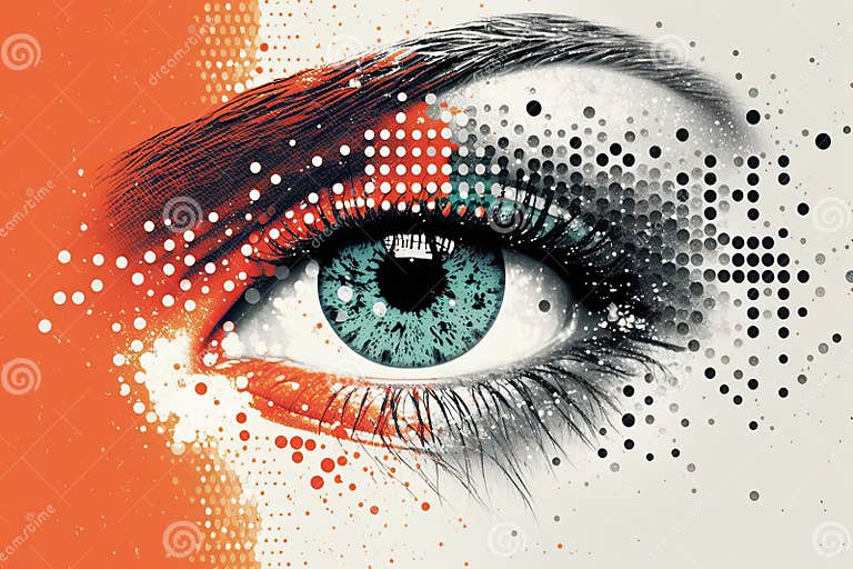 Halftone eye stock illustration. Illustration of drop - 280794359