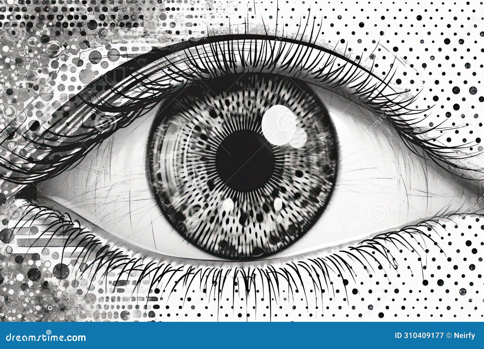 Halftone eye stock image. Image of symbol, shape, retro - 310409177