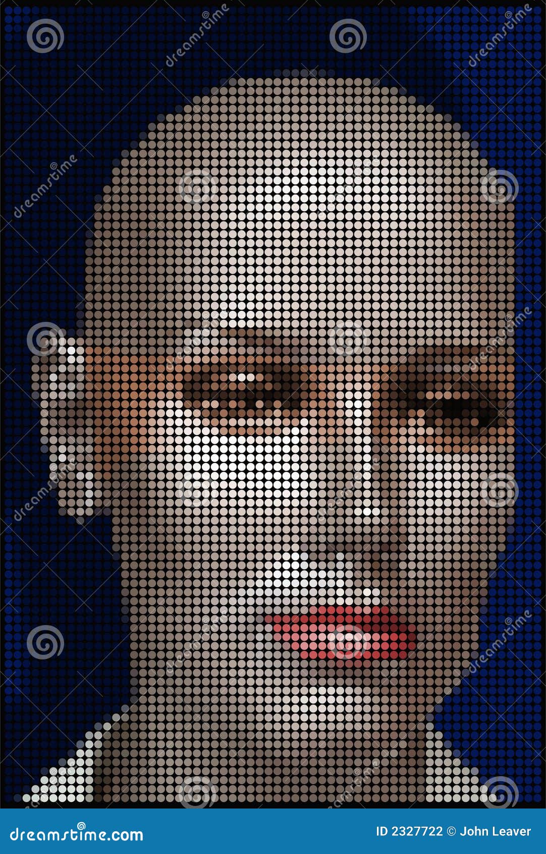 Halftone face stock vector. Illustration of beauty, person - 2327722