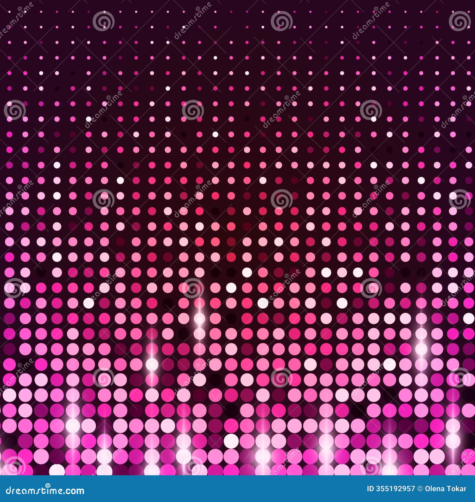 Halftone Fade Mosaic Background, Vector Retro Neon Disco Banner ...
