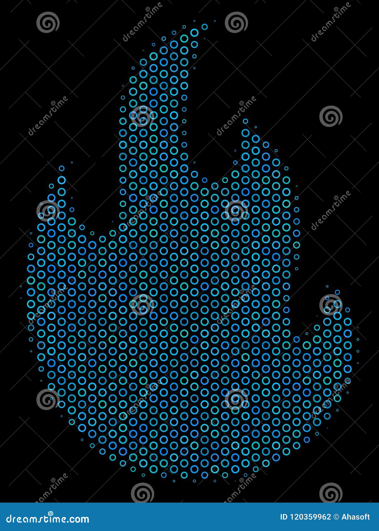 Fire Flame Composition Icon of Halftone Circles Stock Vector ...