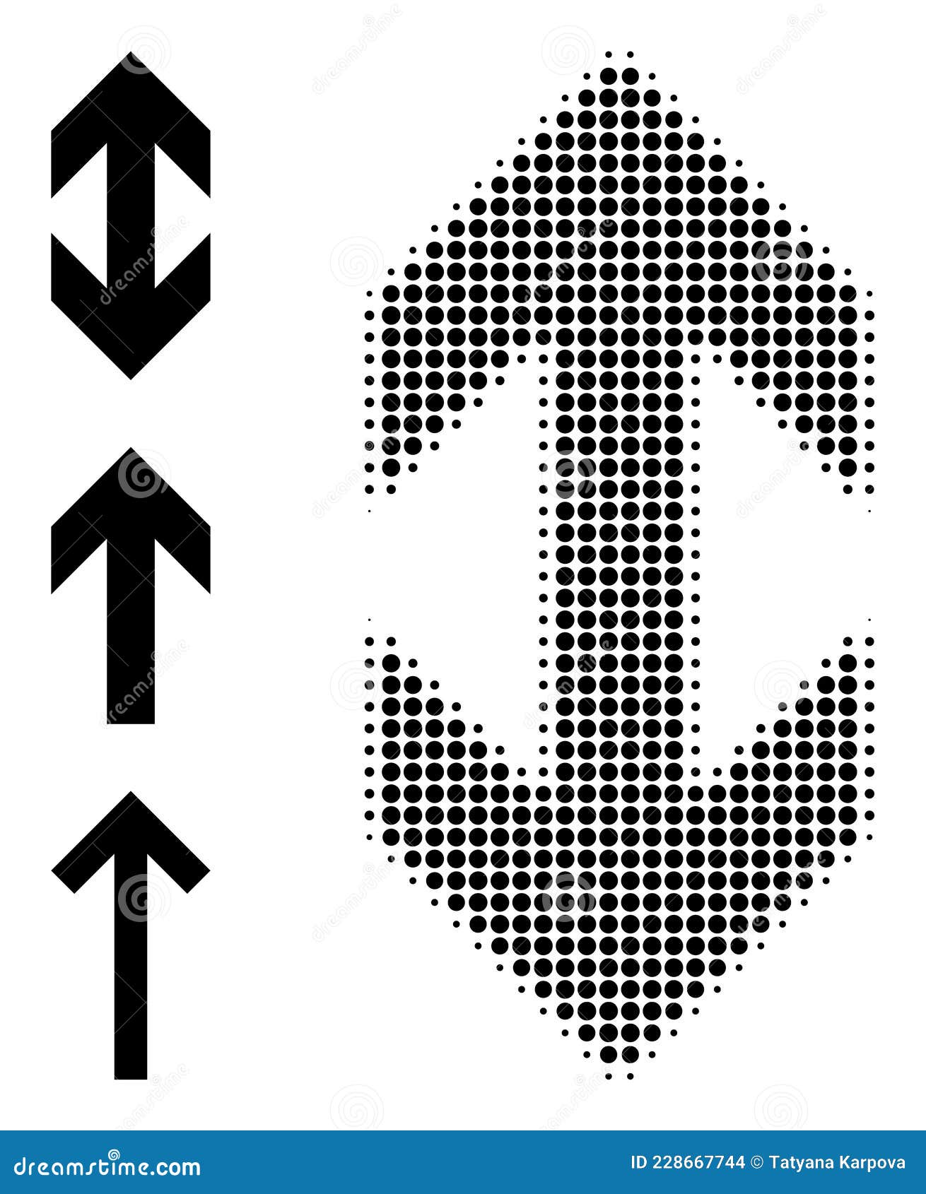 Halftone Dot Vector Flip Vertically Icon Stock Vector - Illustration of ...