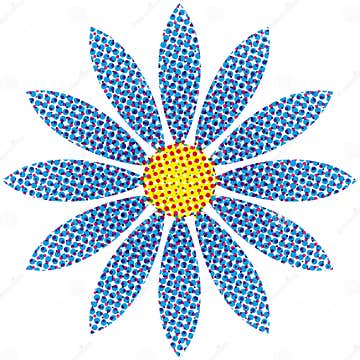 Halftone Flower stock vector. Illustration of design, spring - 4982430