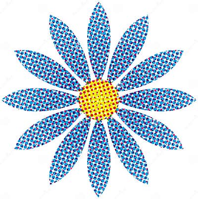 Halftone Flower stock vector. Illustration of design, spring - 4982430