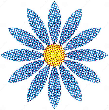 Halftone Flower stock vector. Illustration of design, spring - 4982430