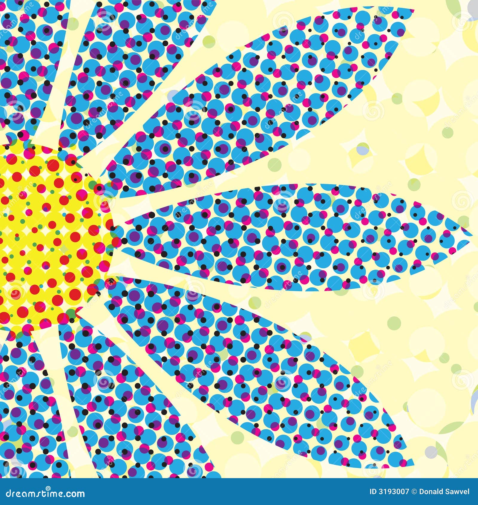 Halftone Flower Background stock vector. Illustration of abstract - 3193007