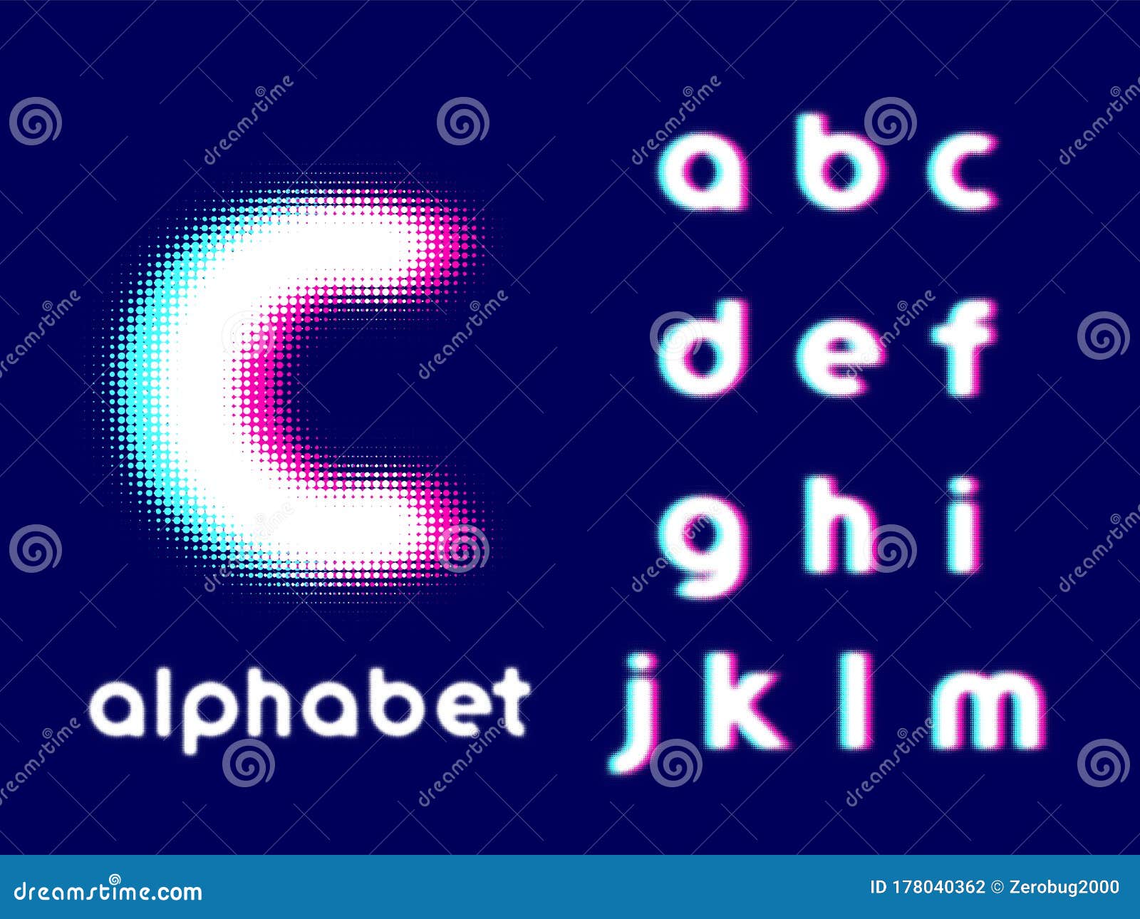 Halftone font stock vector. Illustration of font, modern - 178040362