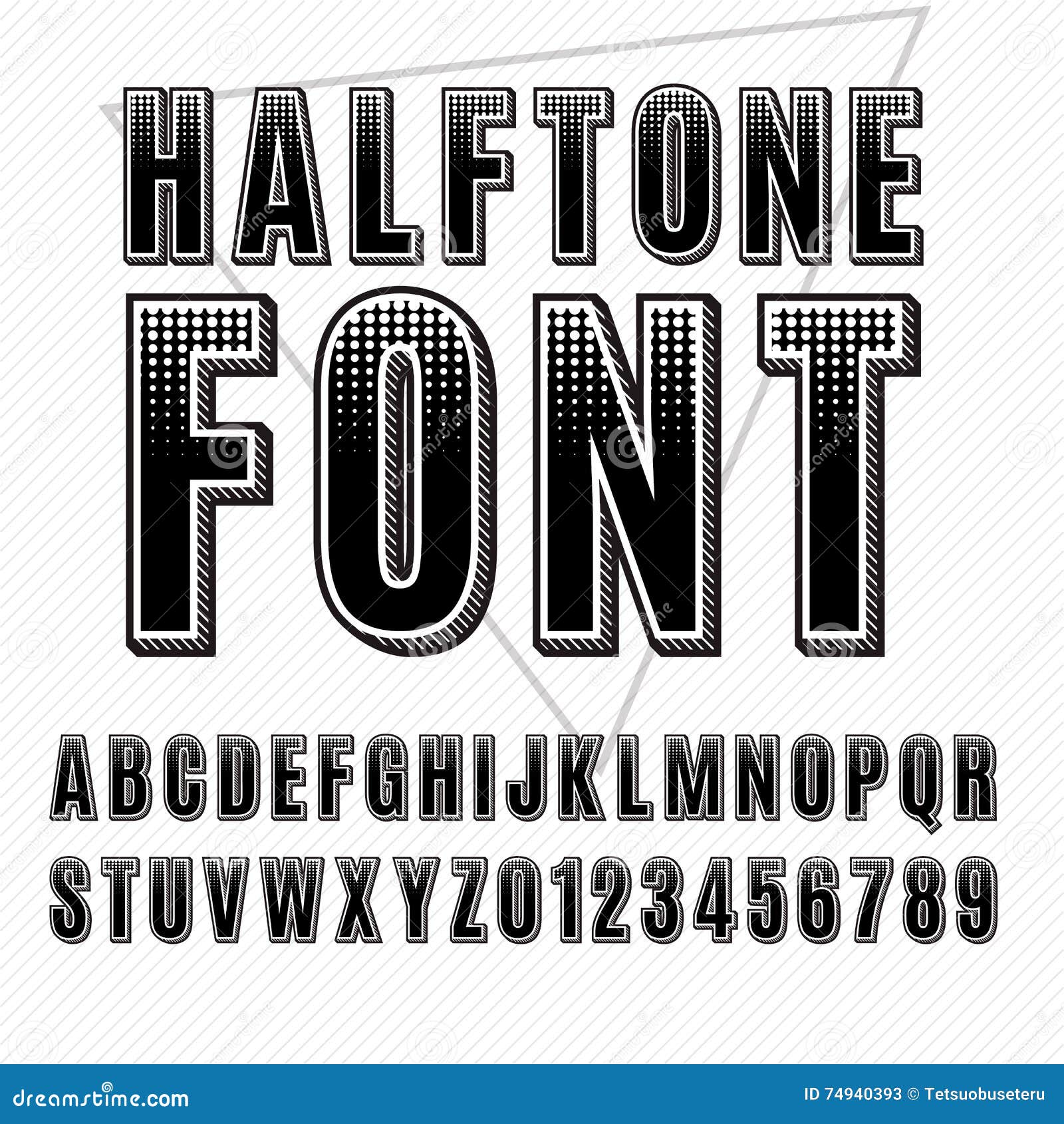 Halftone font stock vector. Illustration of print, effect - 74940393