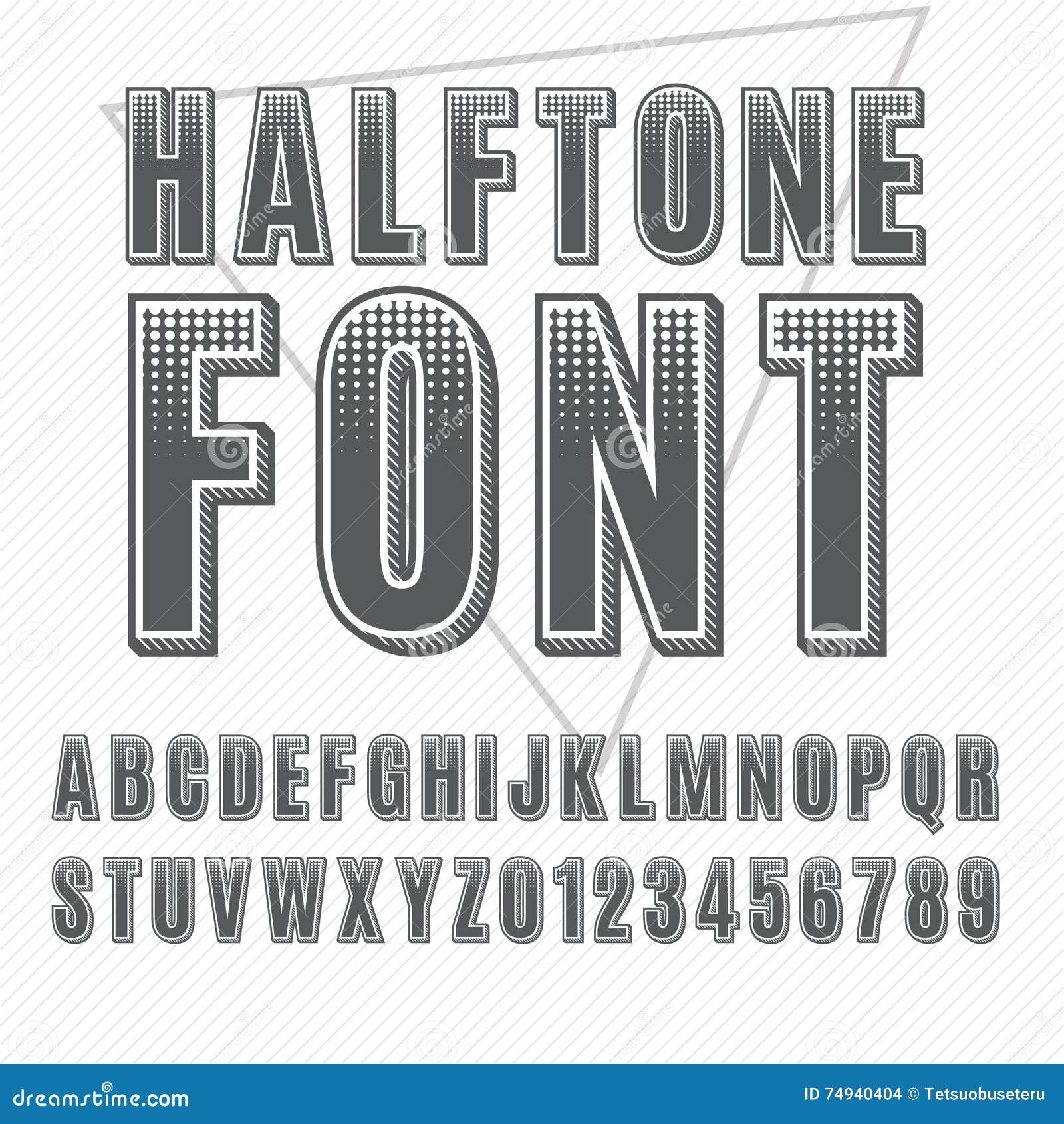 Halftone font stock vector. Illustration of glyph, design - 74940404