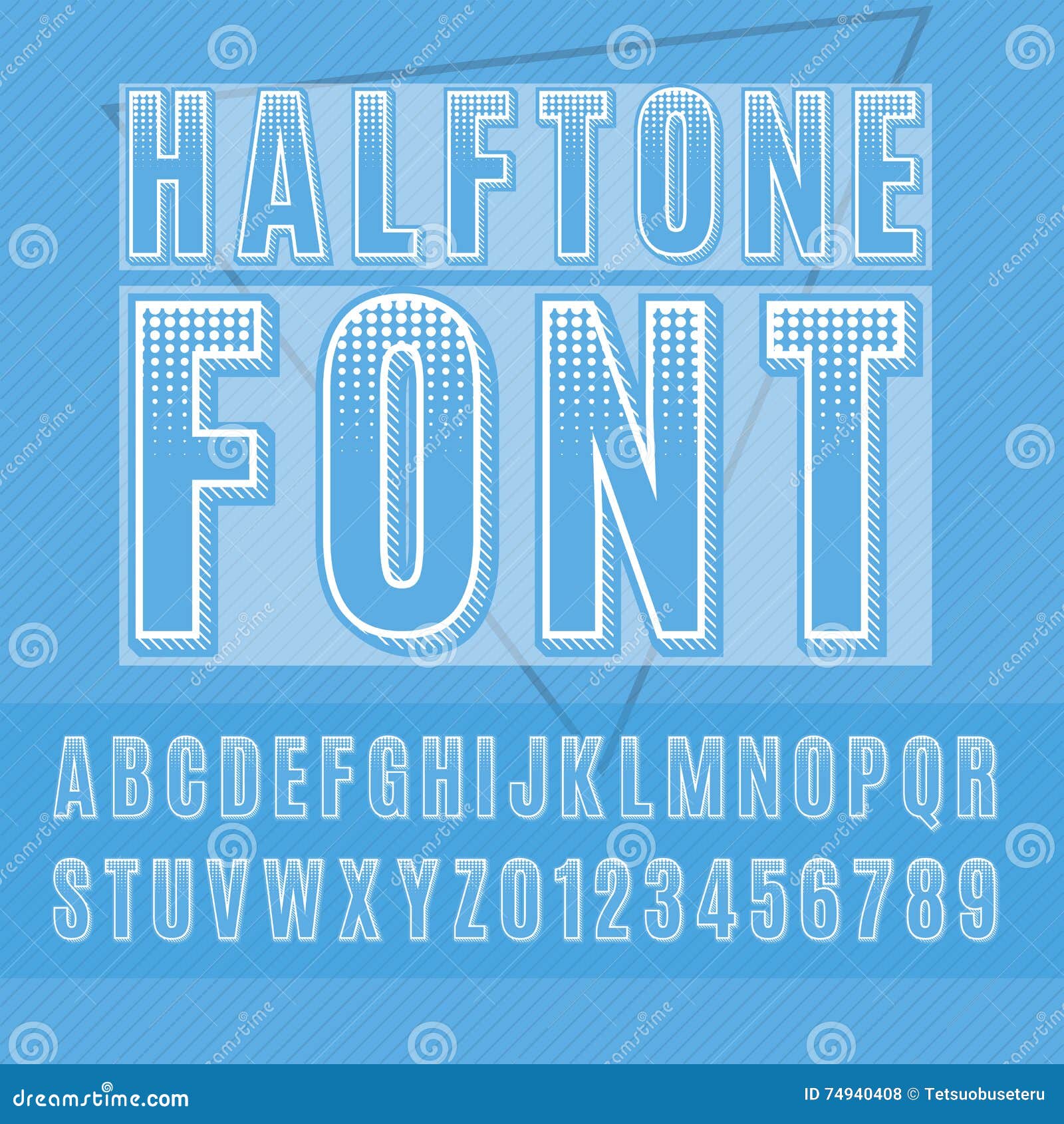 Halftone font stock vector. Illustration of alphabet - 74940408