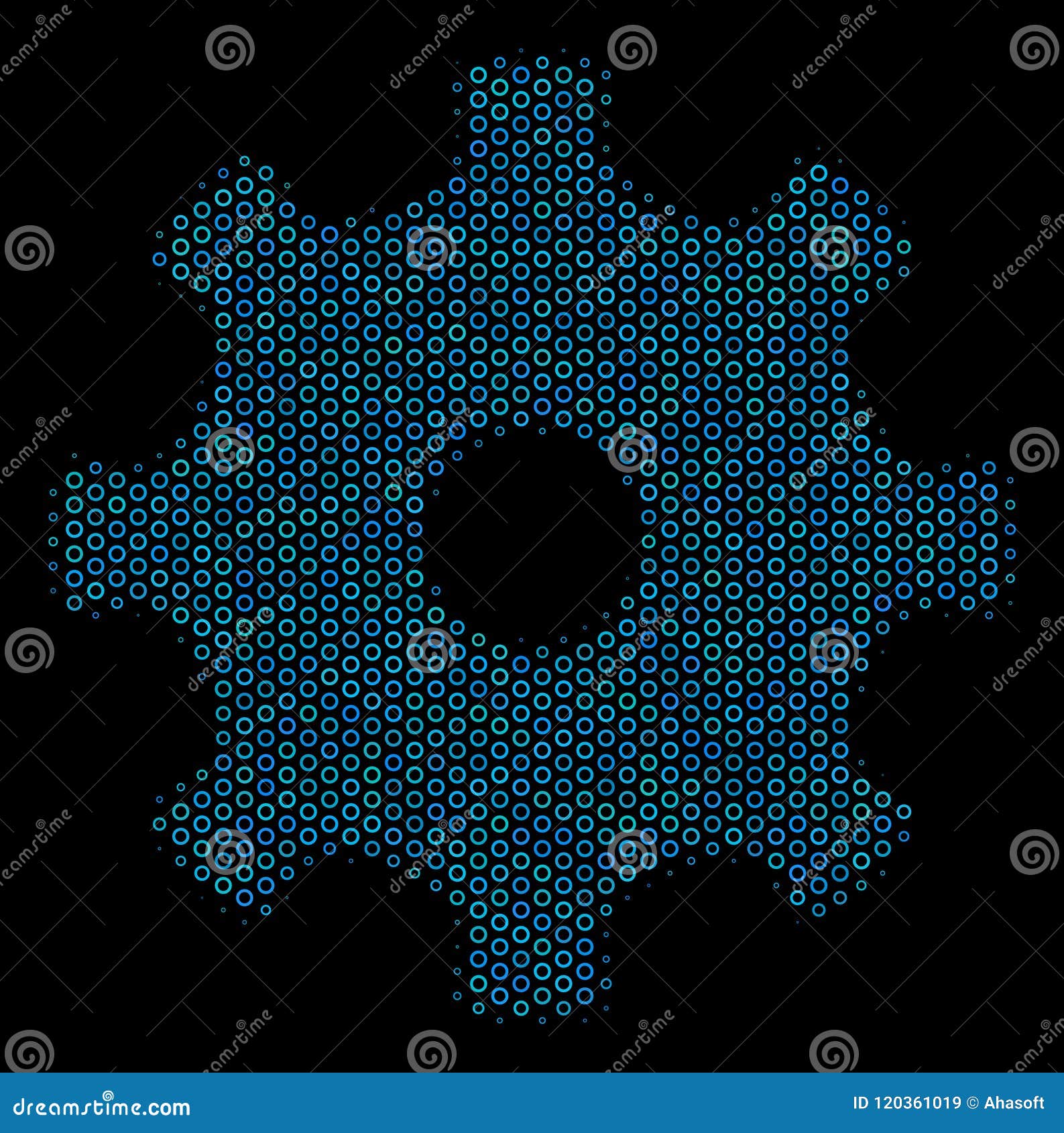 Gear Collage Icon of Halftone Spheres Stock Vector - Illustration of ...