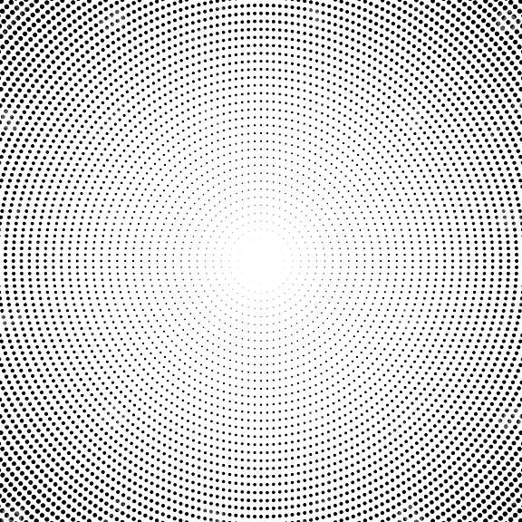 Halftone Geometric Black and White Round Dot Pattern Background Stock ...