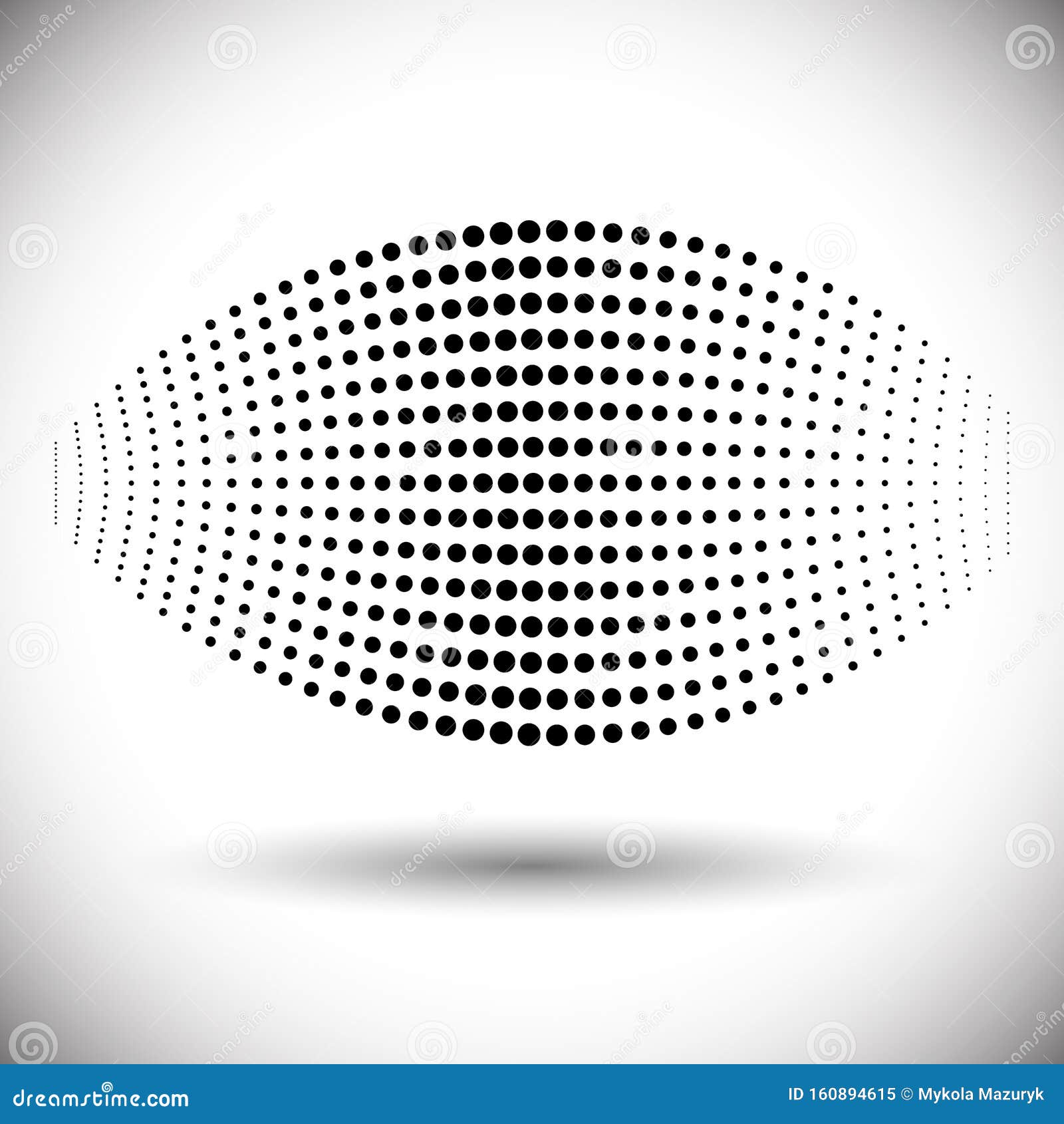 Halftone Geometric Item. Ball from Dots Stock Vector - Illustration of ...