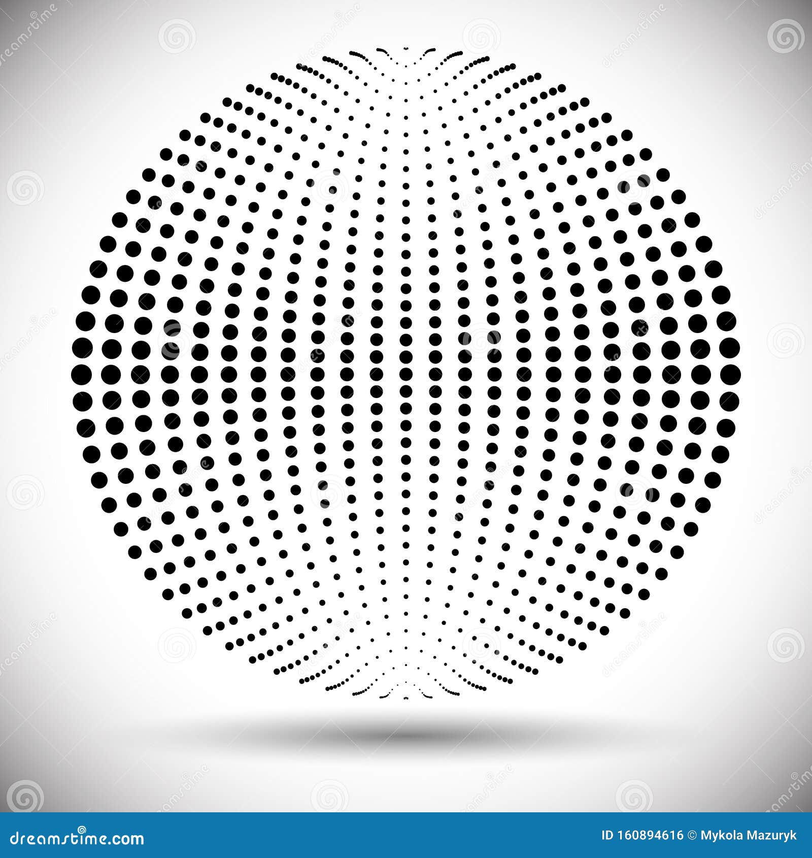 Halftone Geomrtric Item. Ball from Dots Stock Vector - Illustration of ...
