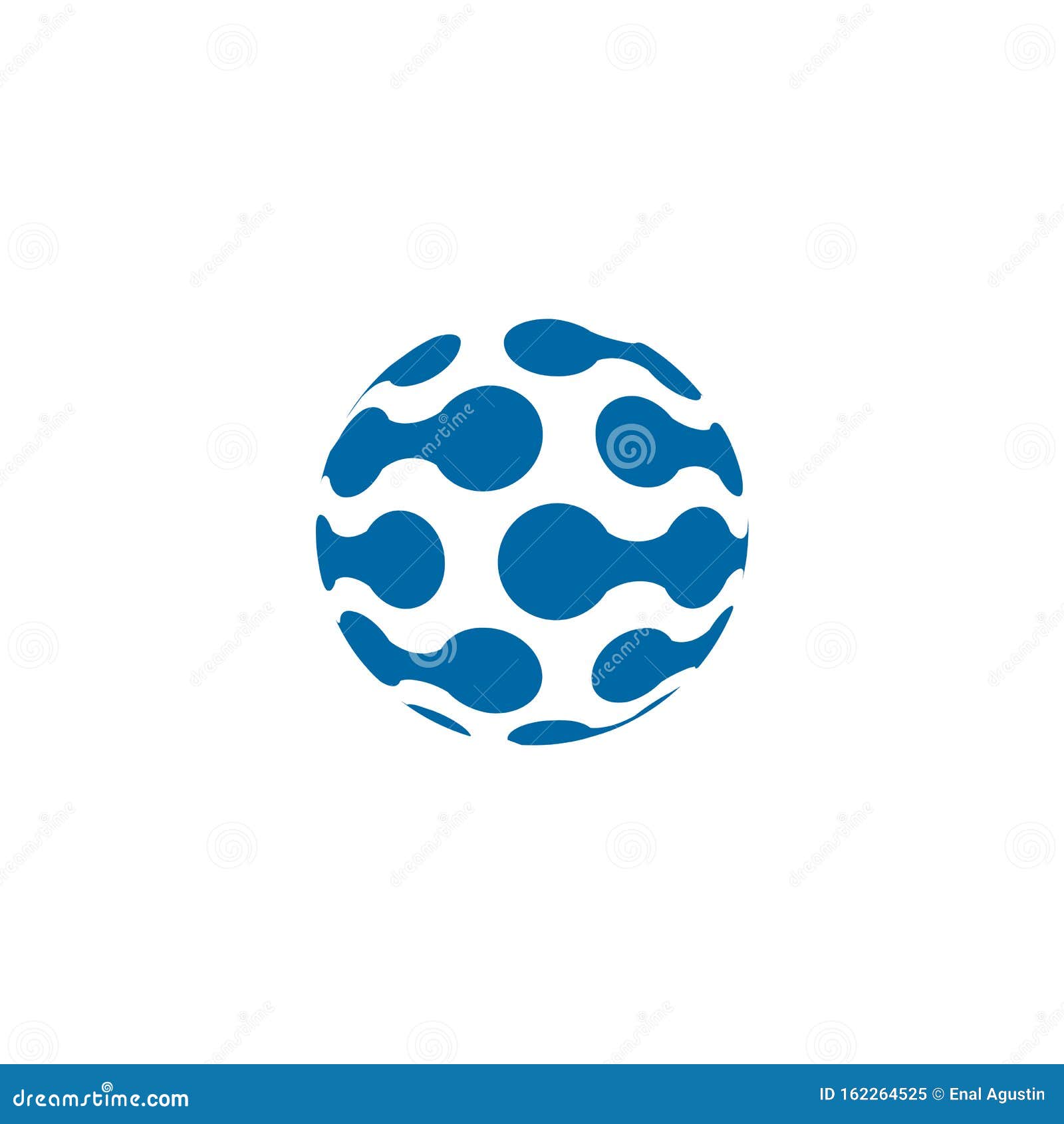 Halftone Globe 3d Logo Design Template Stock Vector - Illustration of ...