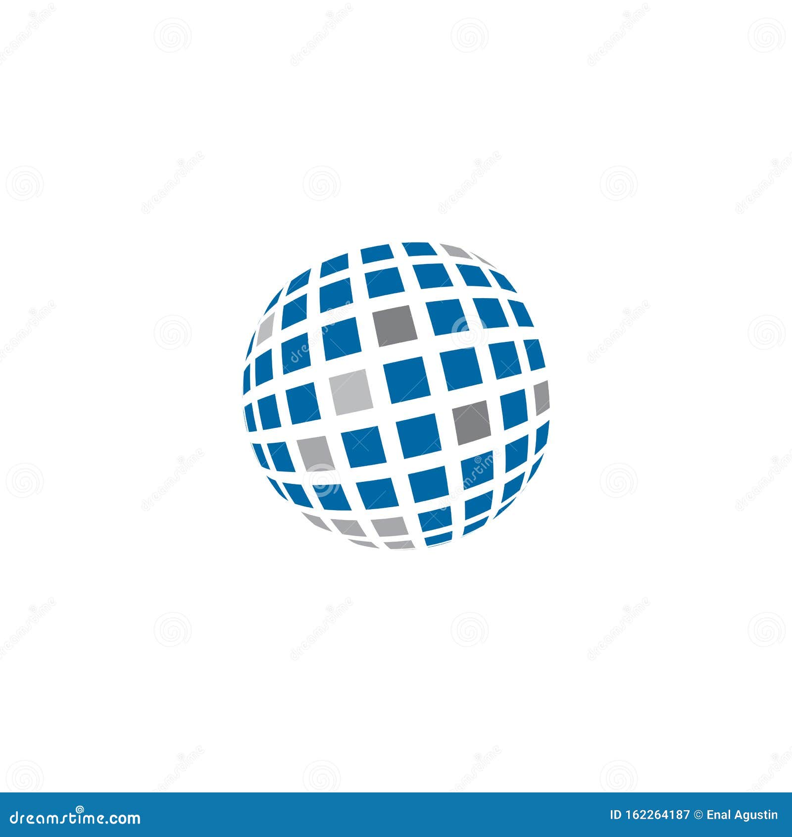 Halftone Globe 3d Logo Design Template Stock Vector - Illustration of ...
