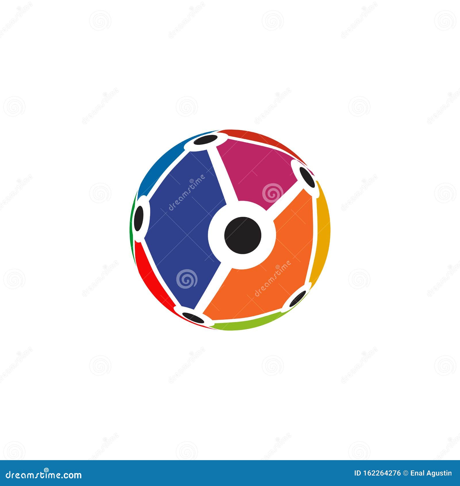 Halftone Globe 3d Logo Design Template Stock Vector - Illustration of ...