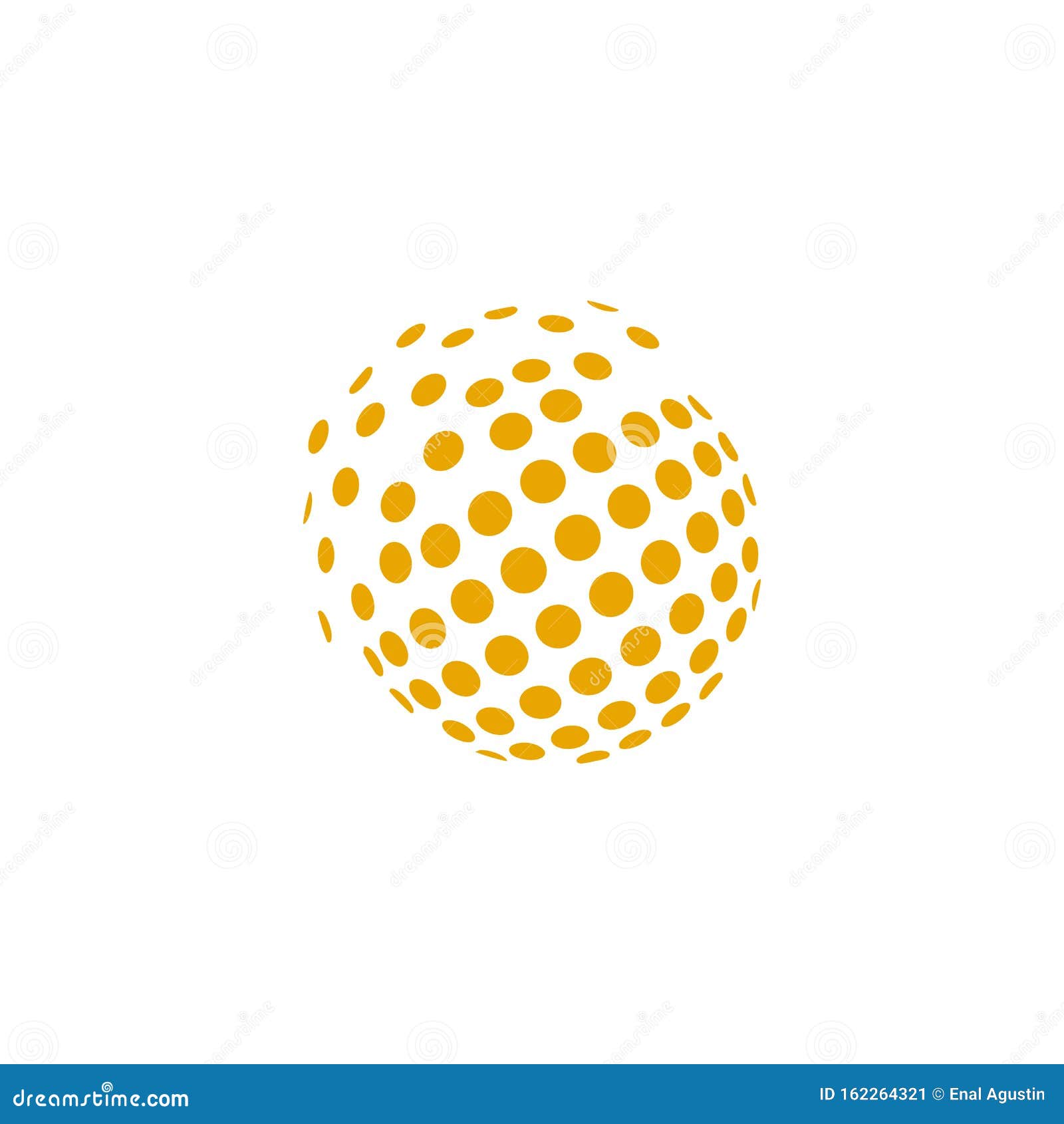 Halftone Globe 3d Logo Design Template Stock Vector - Illustration of ...