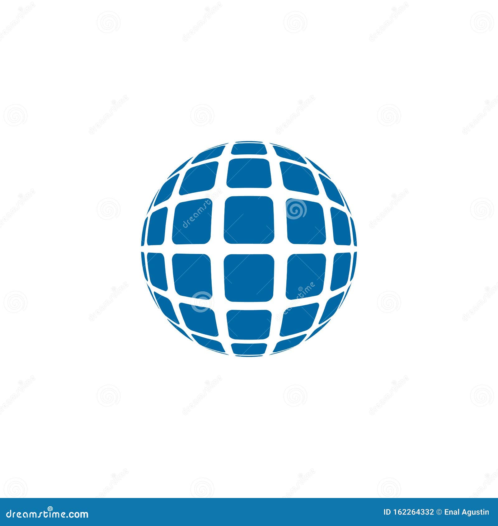 Halftone Globe 3d Logo Design Template Stock Vector - Illustration of ...