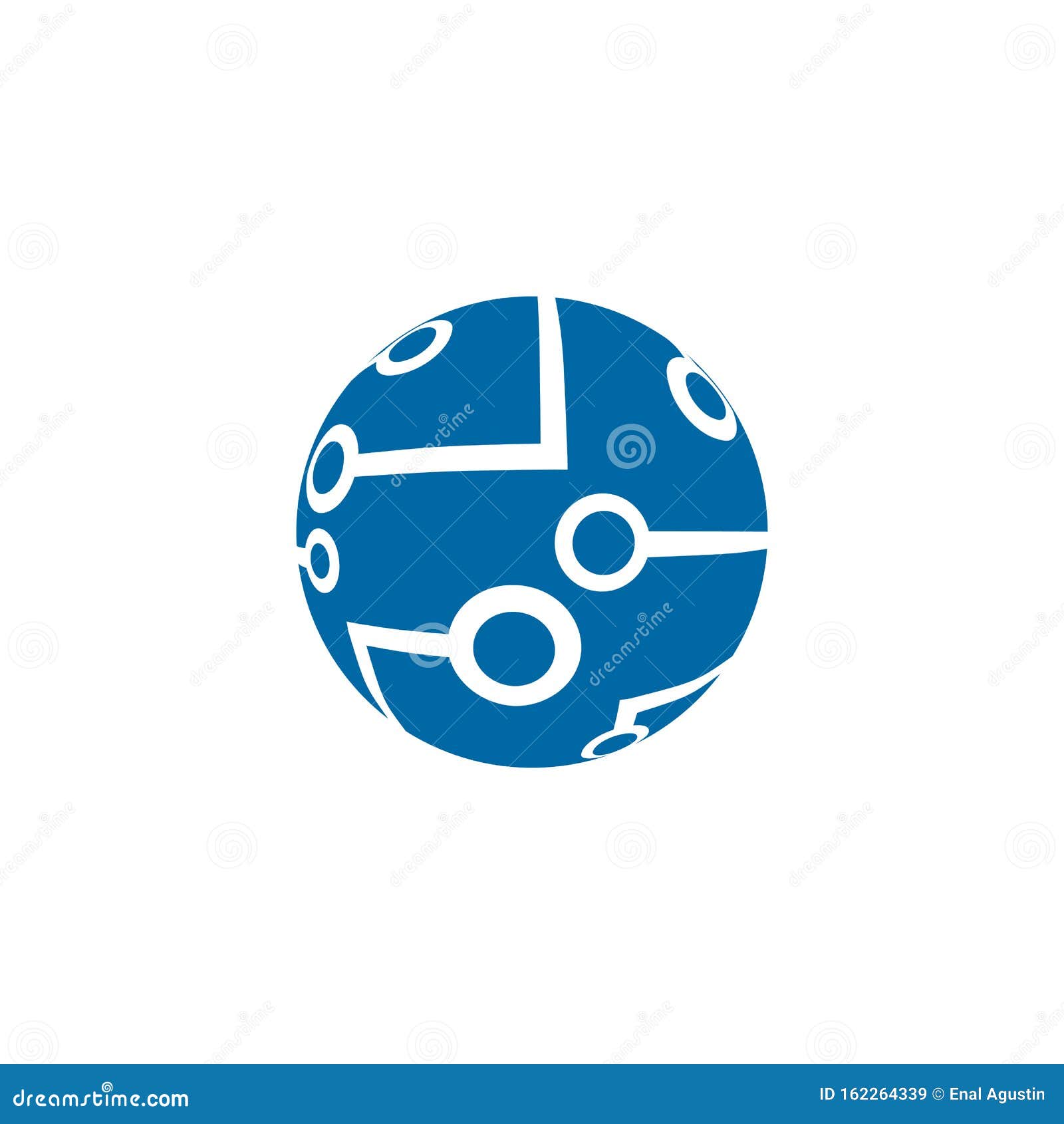 Halftone Globe 3d Logo Design Template Stock Vector - Illustration of ...