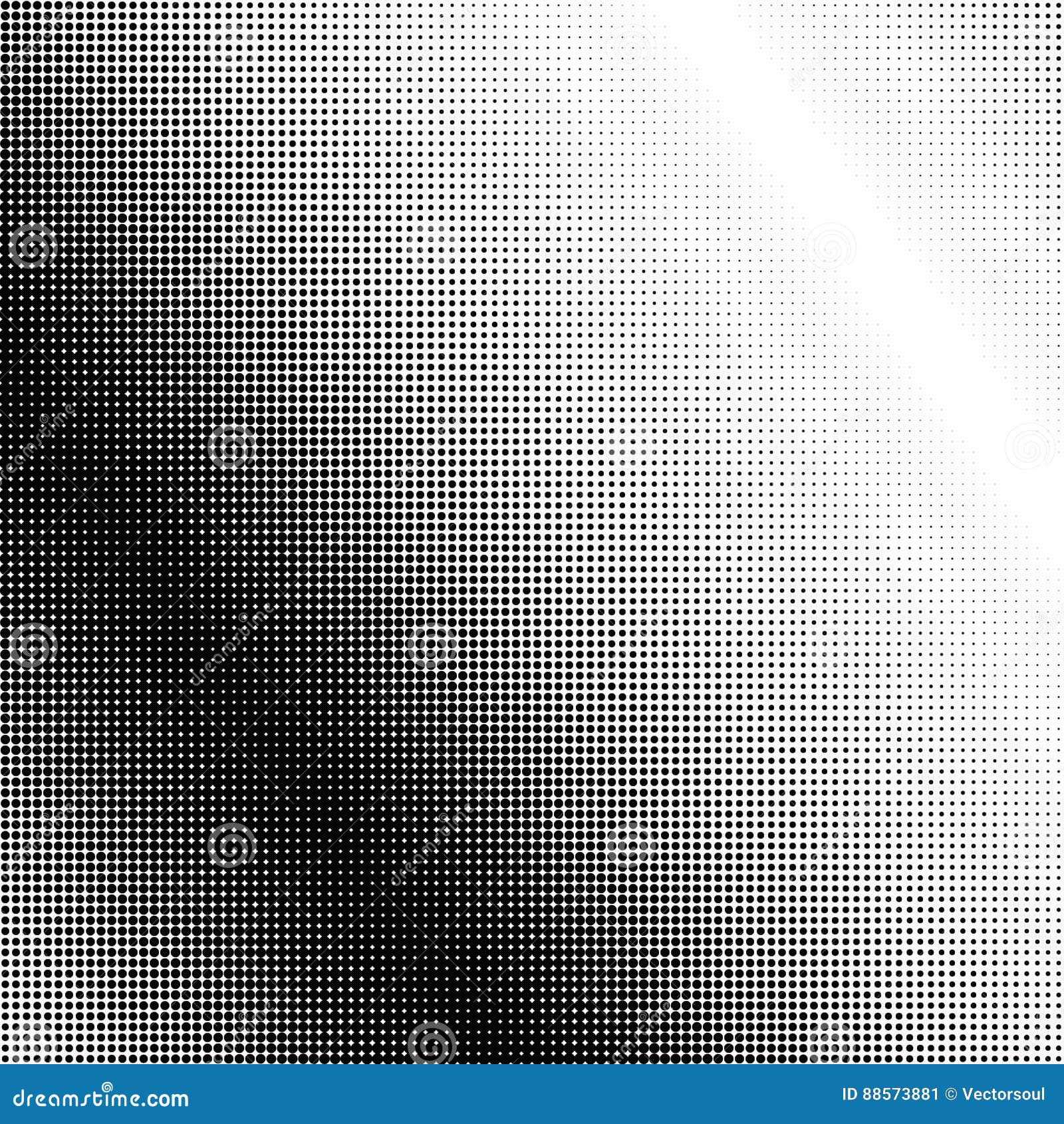 Halftone Gradation / Gradient Pattern, Abstract Geometric Pointillist Texture Stock Vector ...