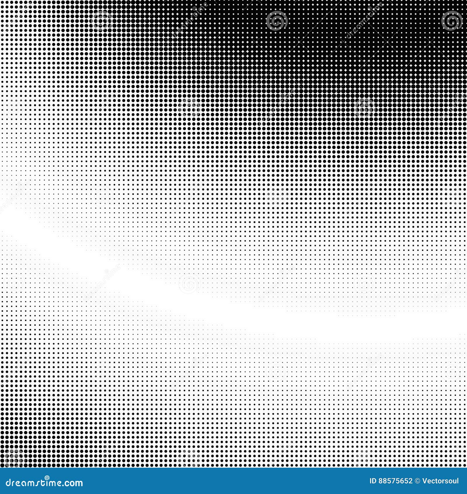 Halftone Gradation / Gradient Pattern, Abstract Geometric Pointillist Texture Stock Vector ...