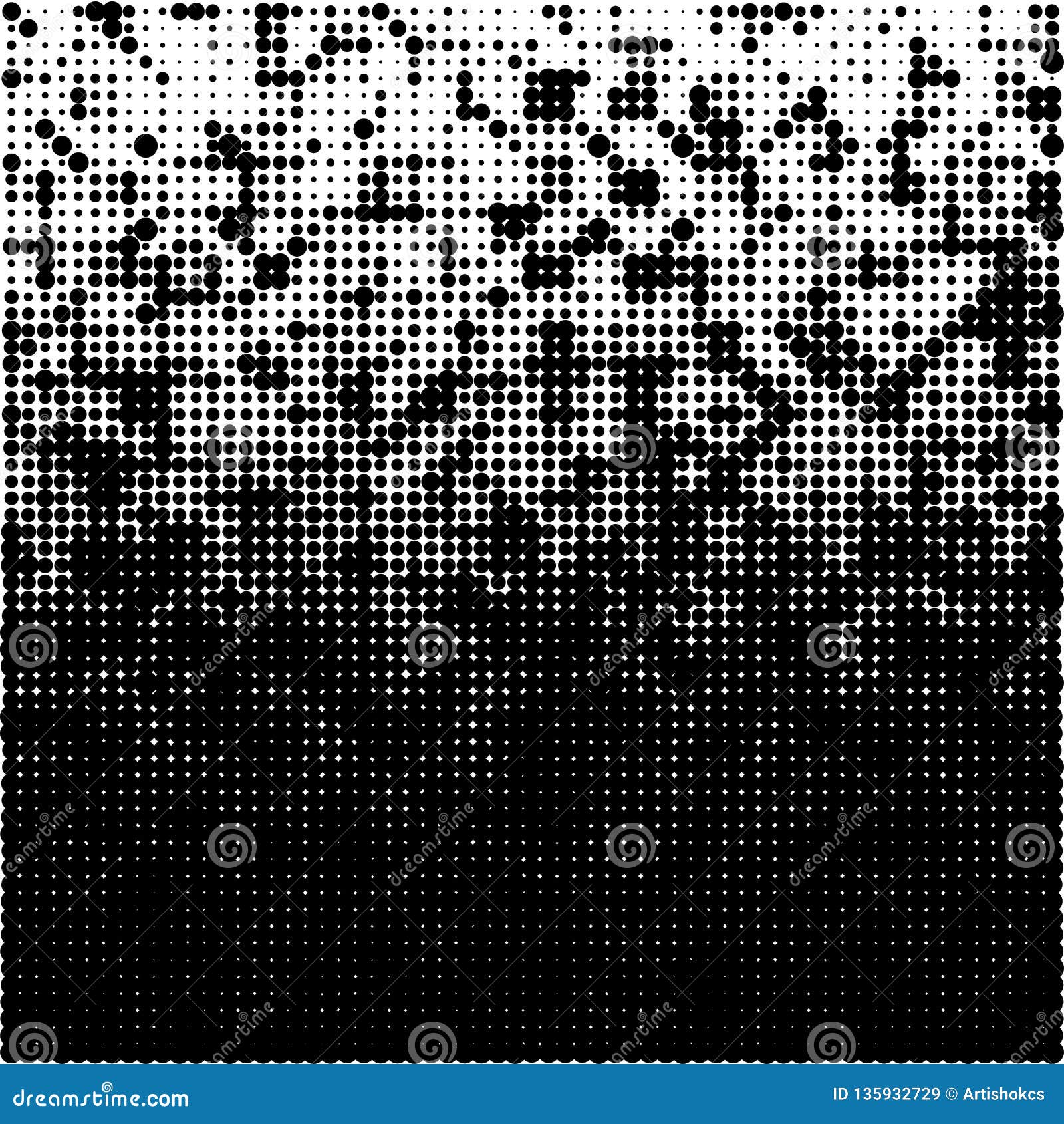 Halftone Gradient Pattern. Background Using Halftone Random Dots ...