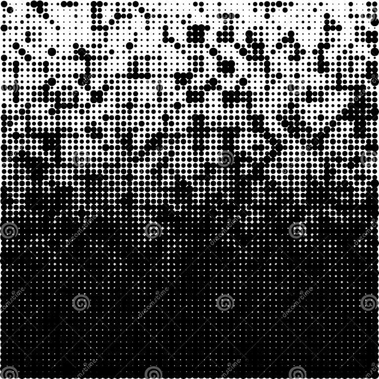 Halftone Gradient Pattern. Background Using Halftone Random Dots Texture. Grunge Backdrop ...