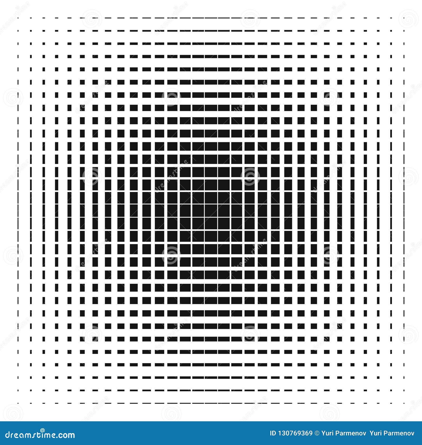 Halftone Graphics with Squares, Monochromatic Abstract Element. Stock ...