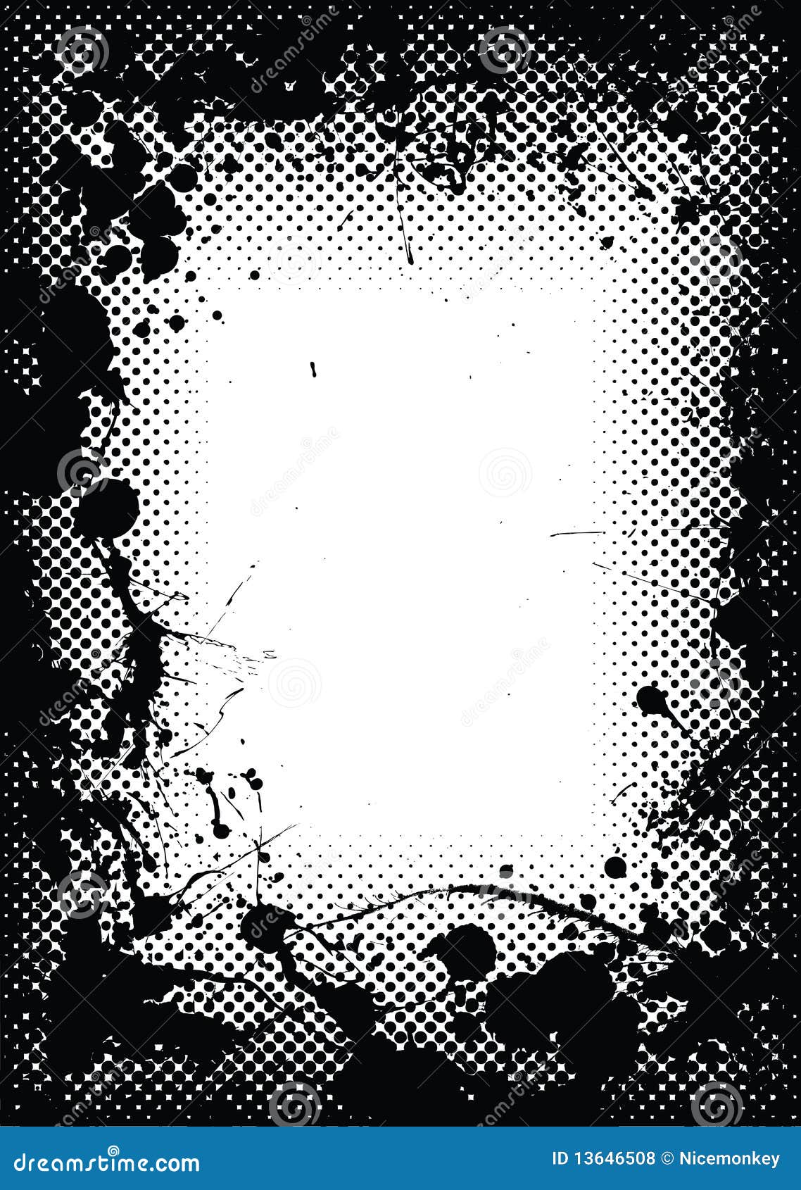 Halftone Grunge Ink Splat Border Stock Illustration - Image: 13646508 Halftone Grunge Ink Splat Border Stock Illustration - Image: 13646508