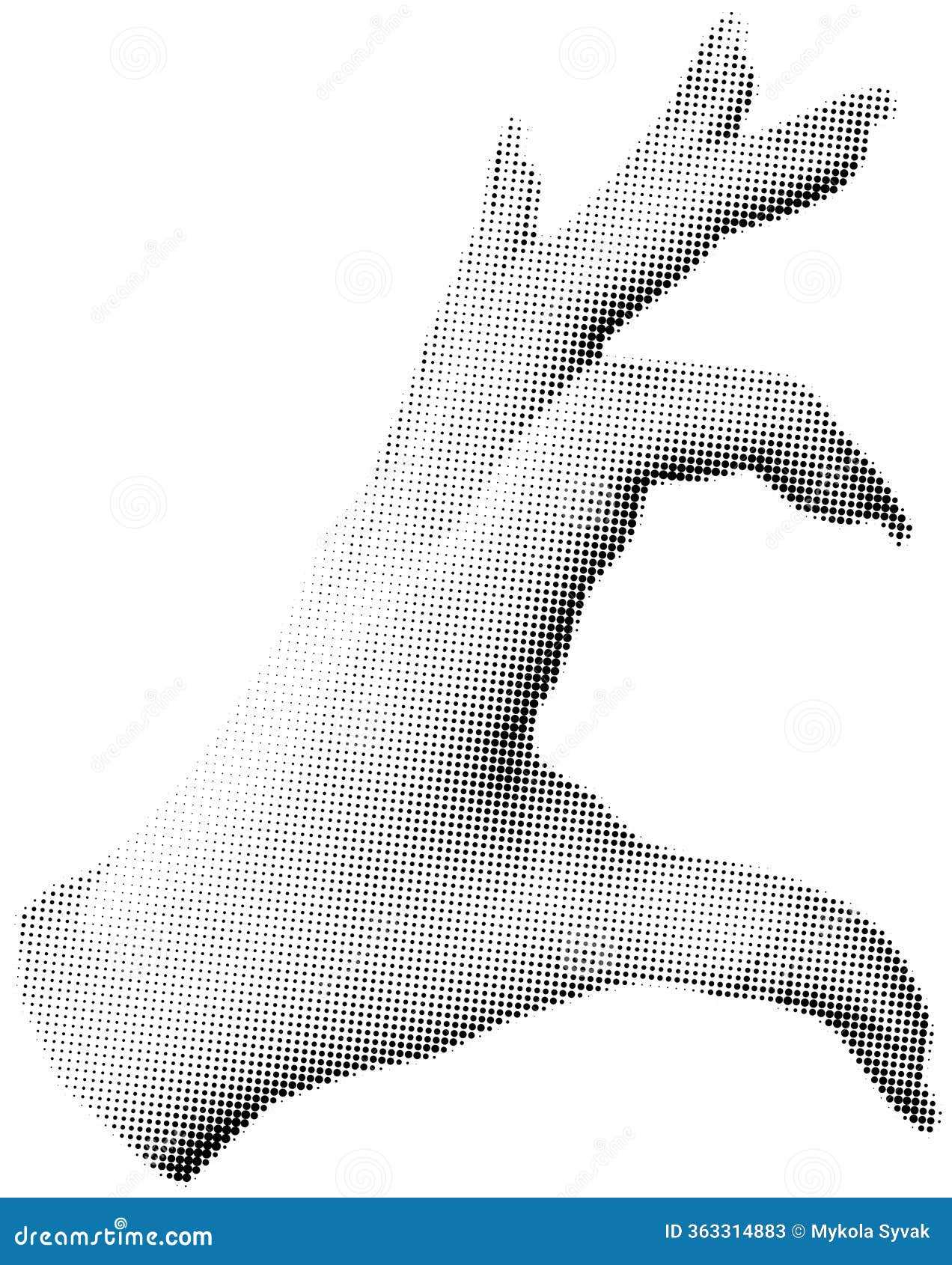 Halftone Hand Taking Something Stock Illustration - Illustration of ...