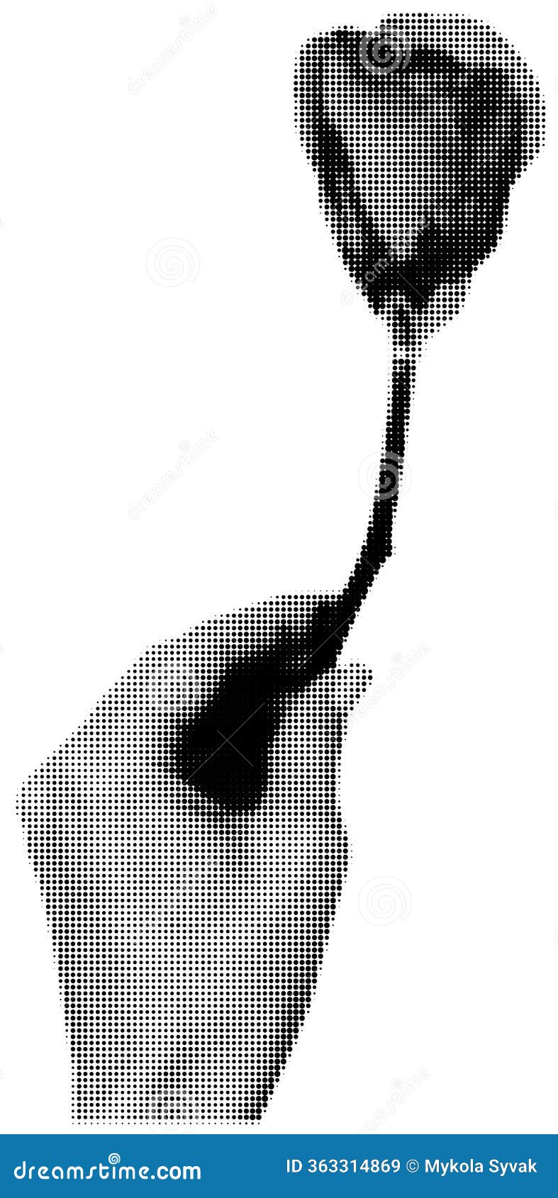Halftone Hands with Flower stock illustration. Illustration of retro - 363314869