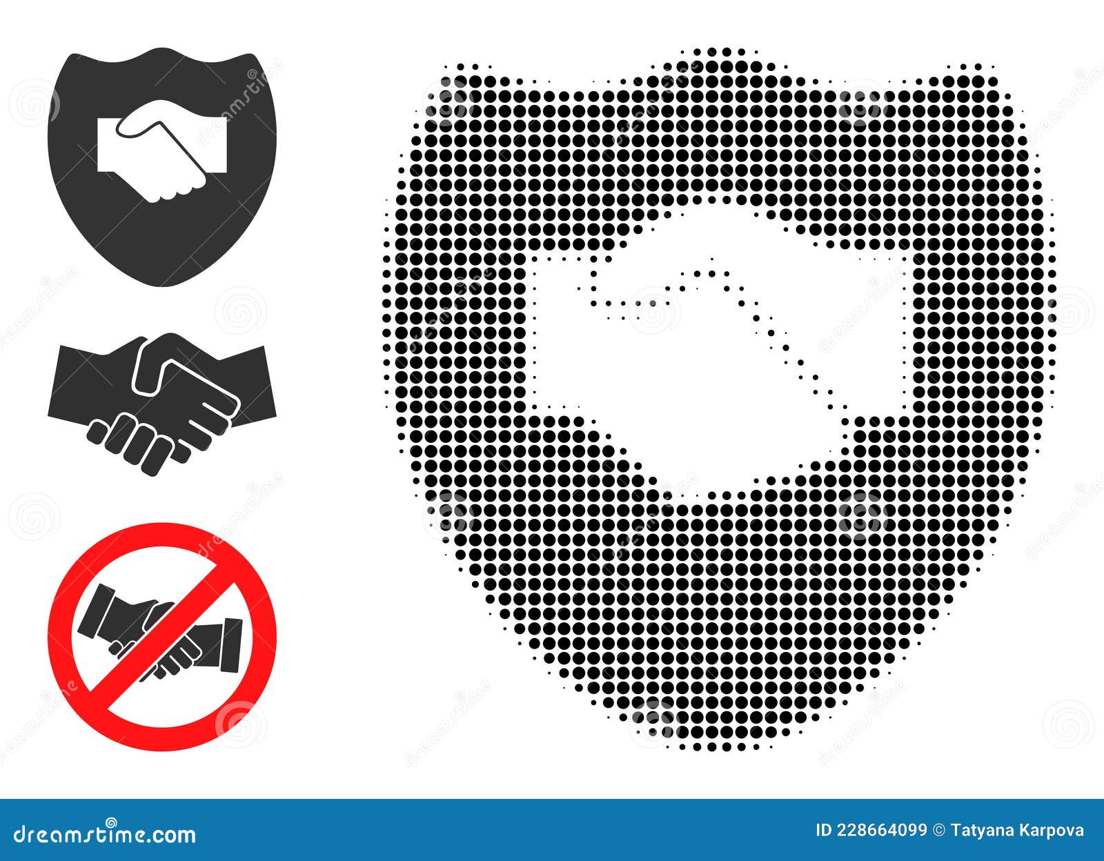 Handshake And Shield Outline Logo - Shake Hands And Protection Symbol ...