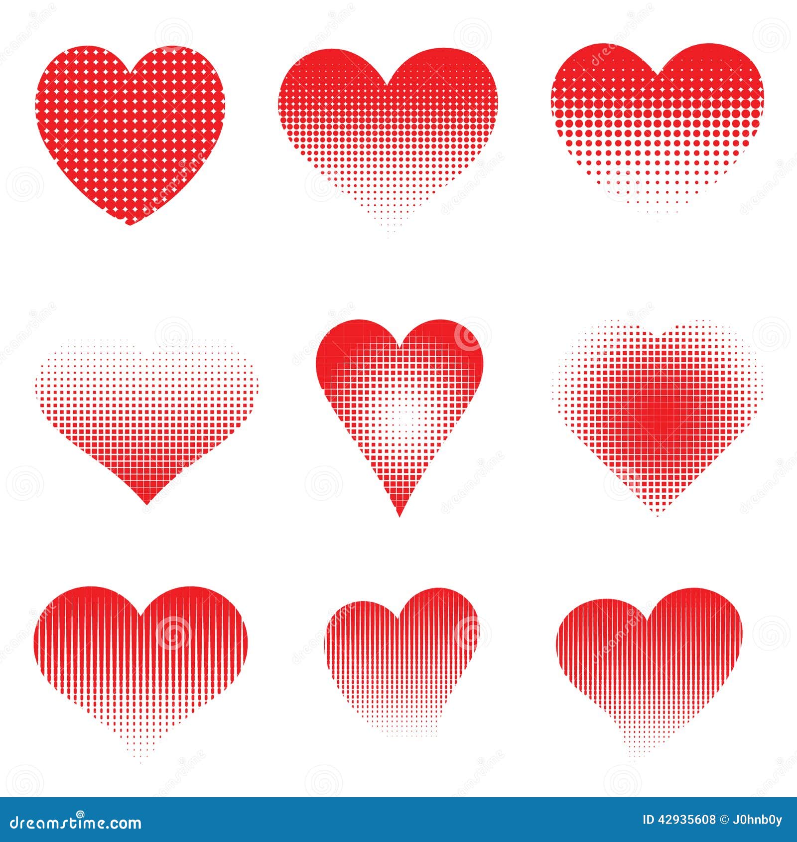Halftone Hearts Stock Vector Illustration Of Abstract 42935608