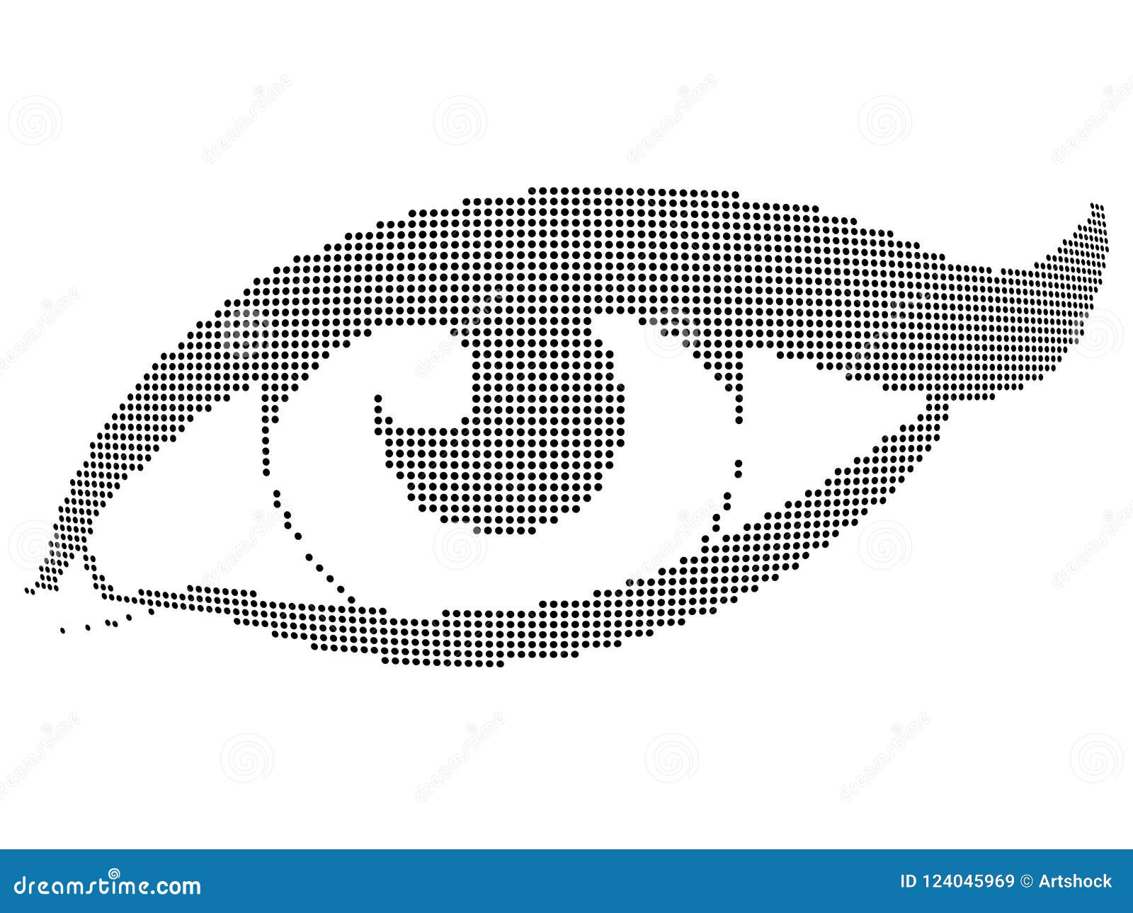 Halftone human eye stock vector. Illustration of spot - 124045969