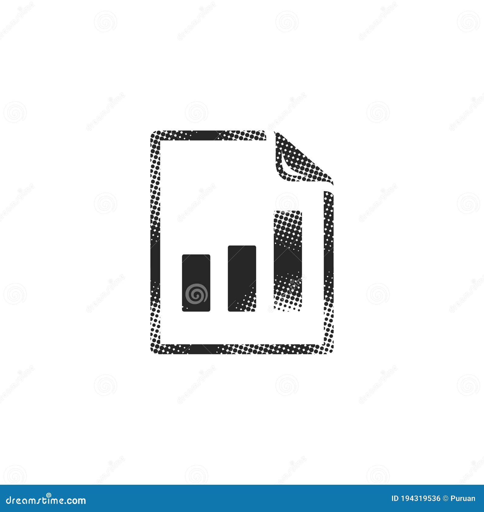 Halftone Icon - Bar chart stock vector. Illustration of data - 194319536