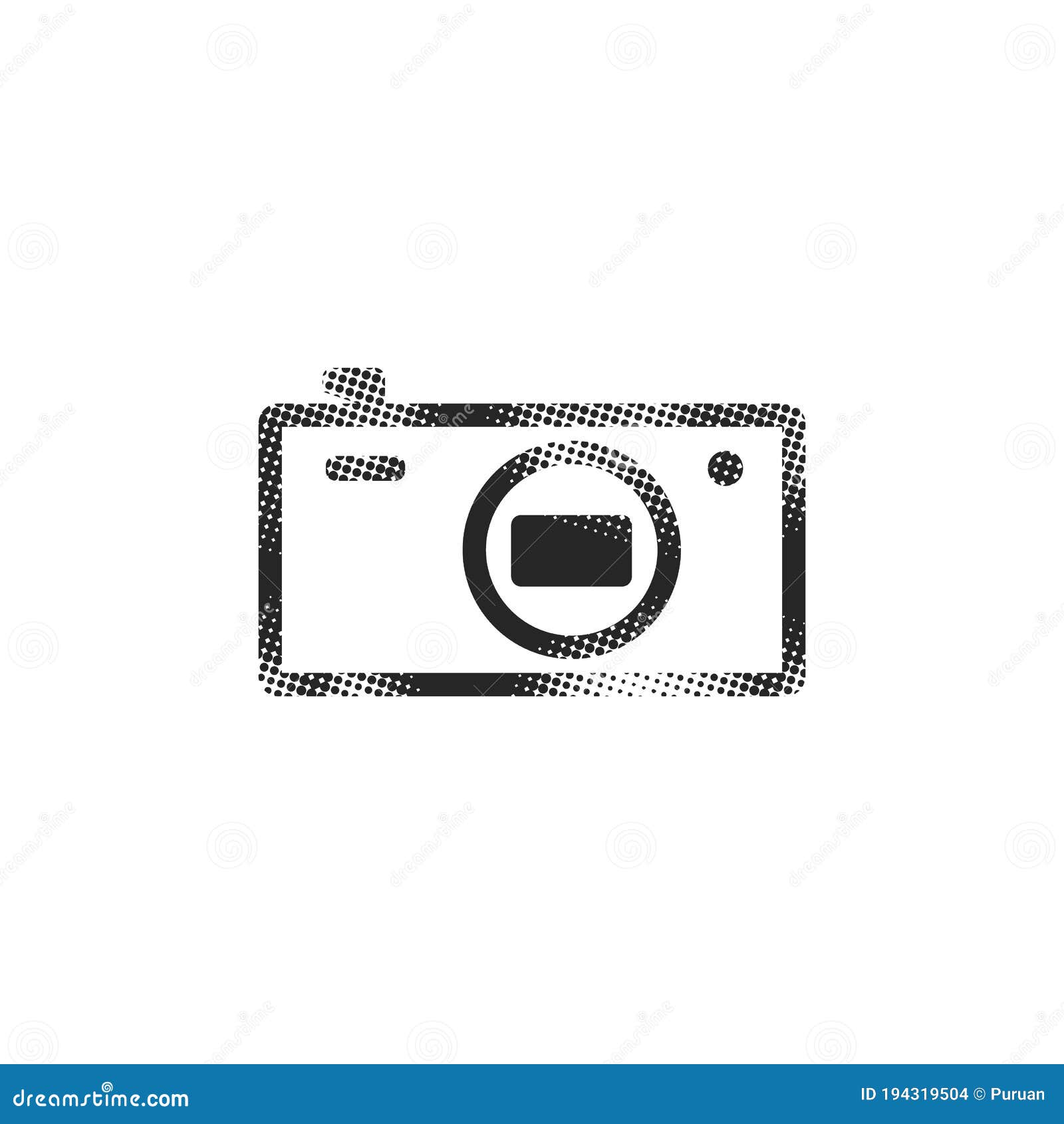 Halftone Icon - Camera stock vector. Illustration of photographer ...