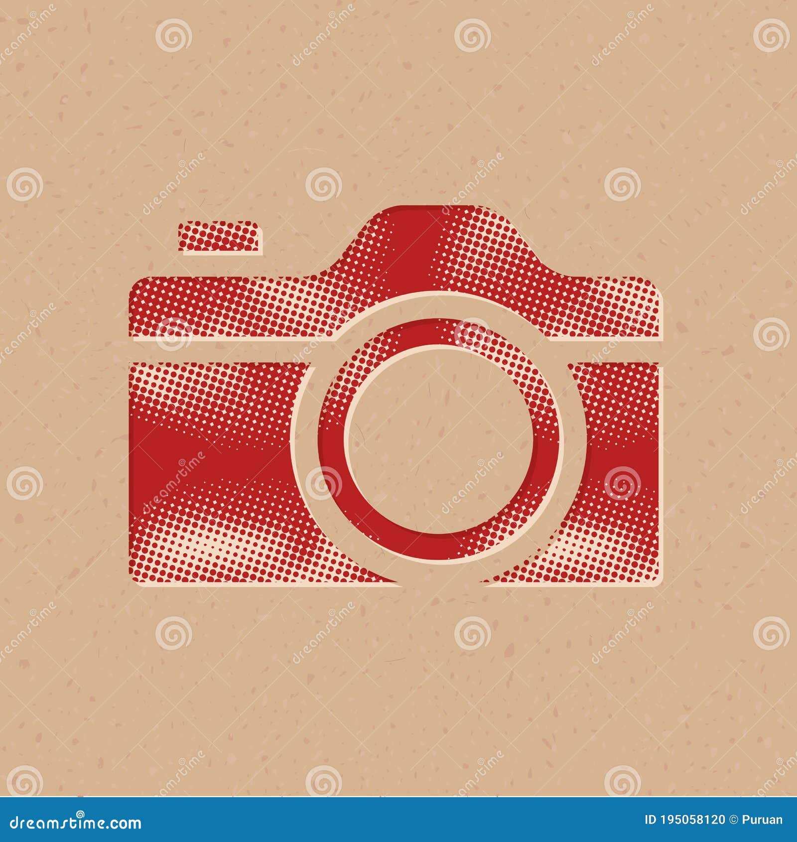 Halftone Icon - Camera stock vector. Illustration of halftone - 195058120