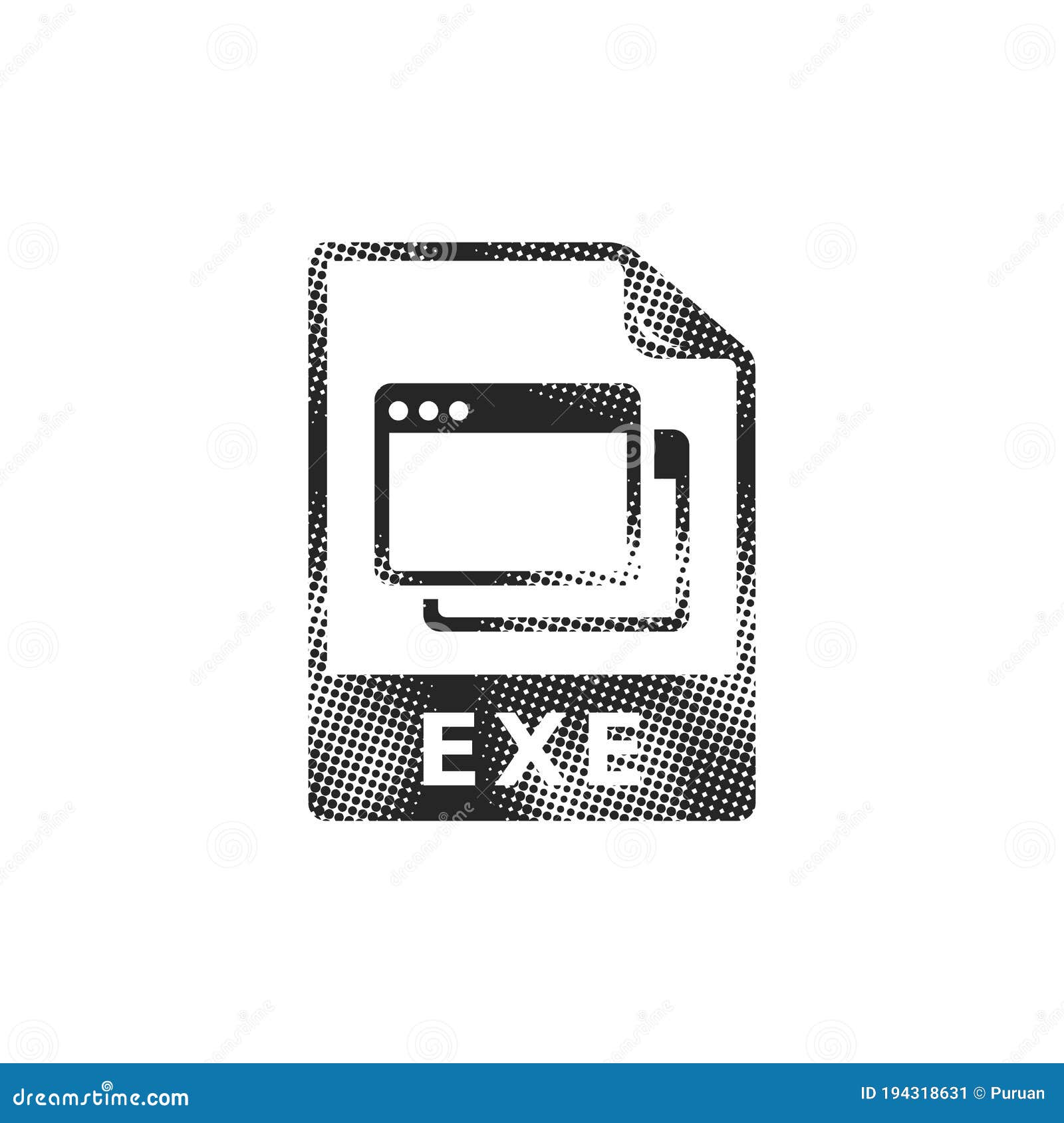 BW Icon - Executable File Format Vector Illustration | CartoonDealer ... BW Icon - Executable File Format Vector Illustration | CartoonDealer ...