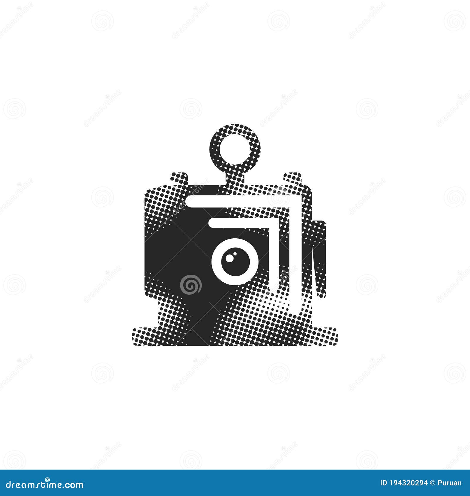 Halftone Icon - Large Format Camera Stock Vector - Illustration of ...
