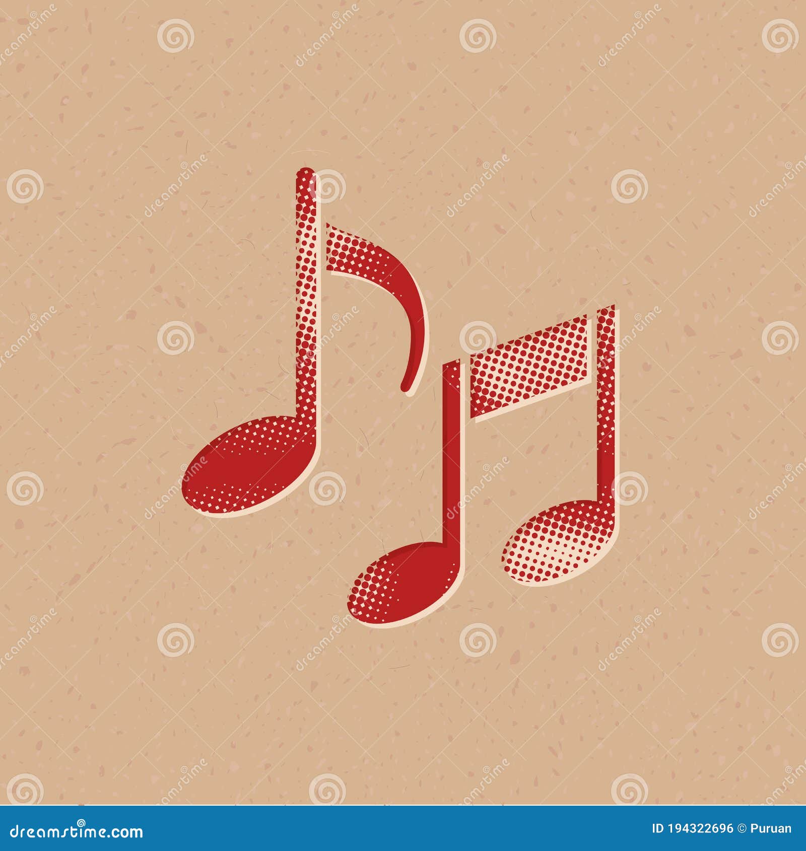 Halftone Icon - Music Notes Stock Vector - Illustration of music ...