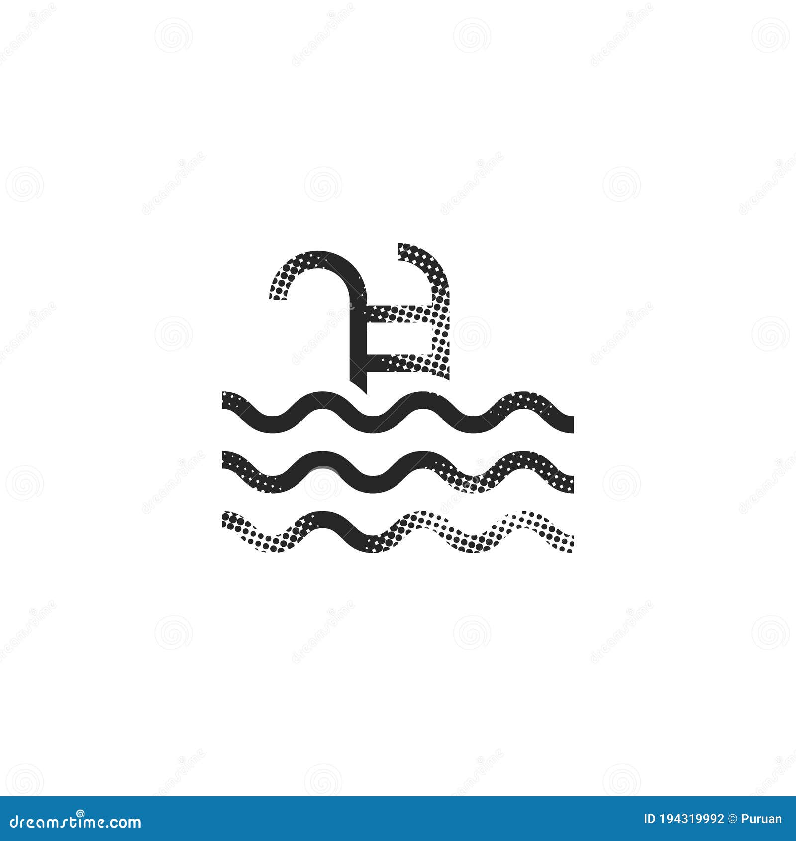 Halftone Icon - Swimming Pool Stock Vector - Illustration of grunge ...