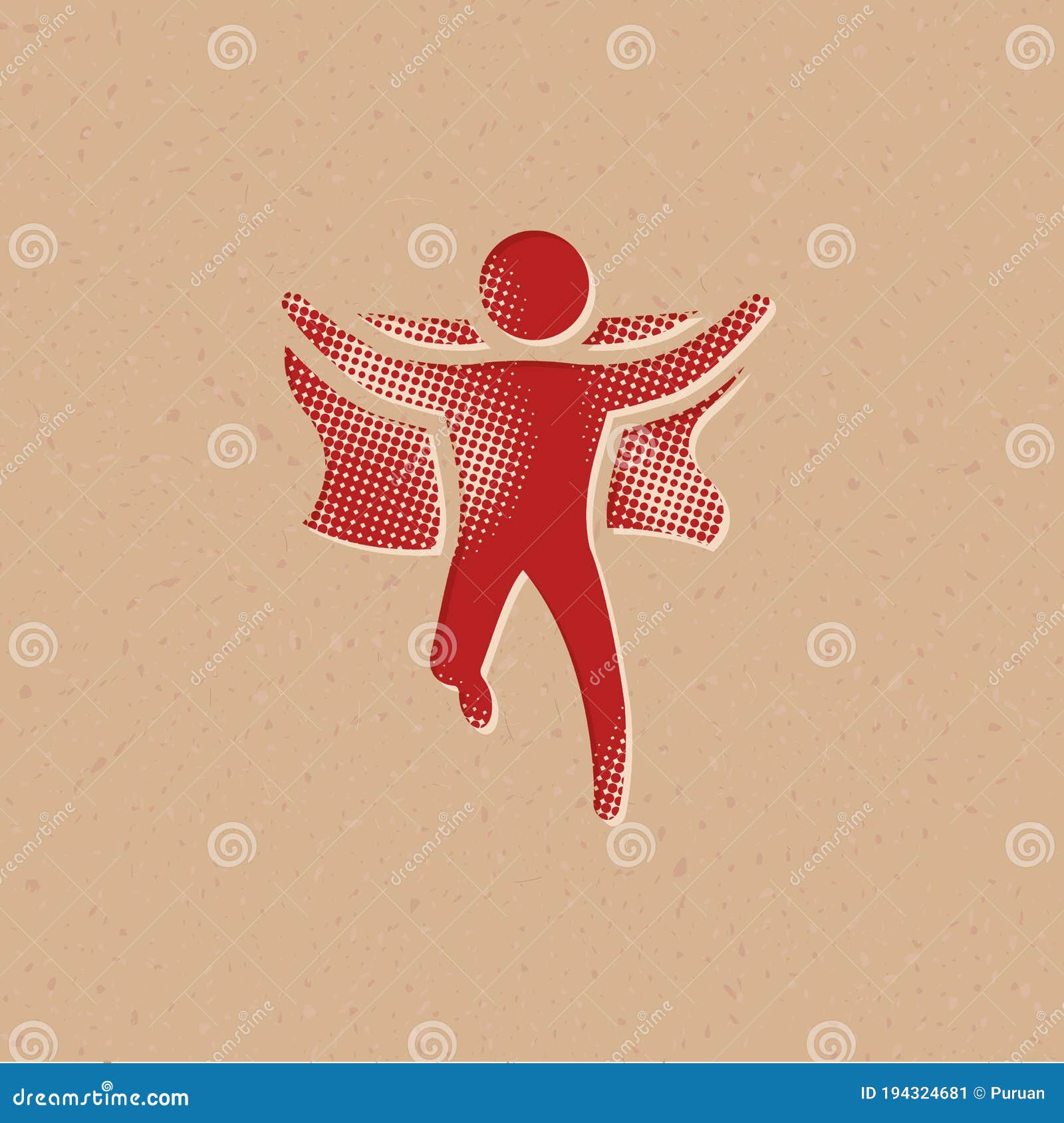 Halftone Icon - Wining Sprinter Stock Vector - Illustration of male ...